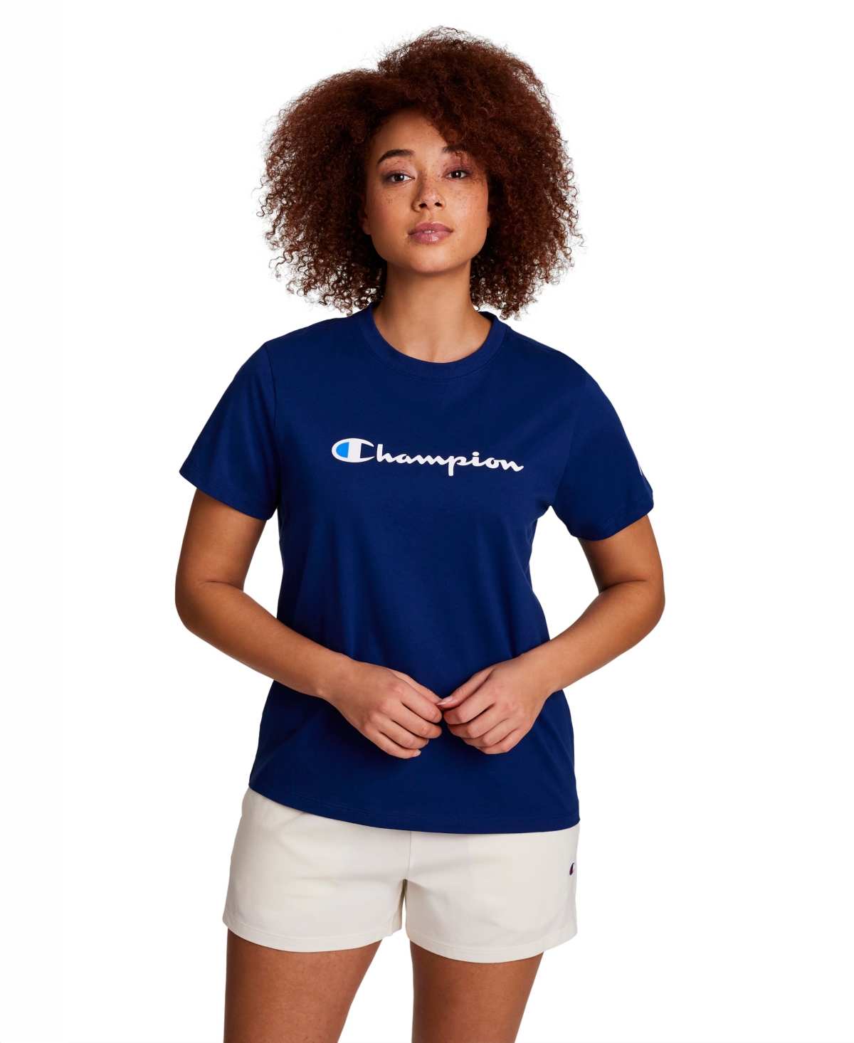 Click here for Champion Womens Classic Script Graphic T-Shirt - B... prices