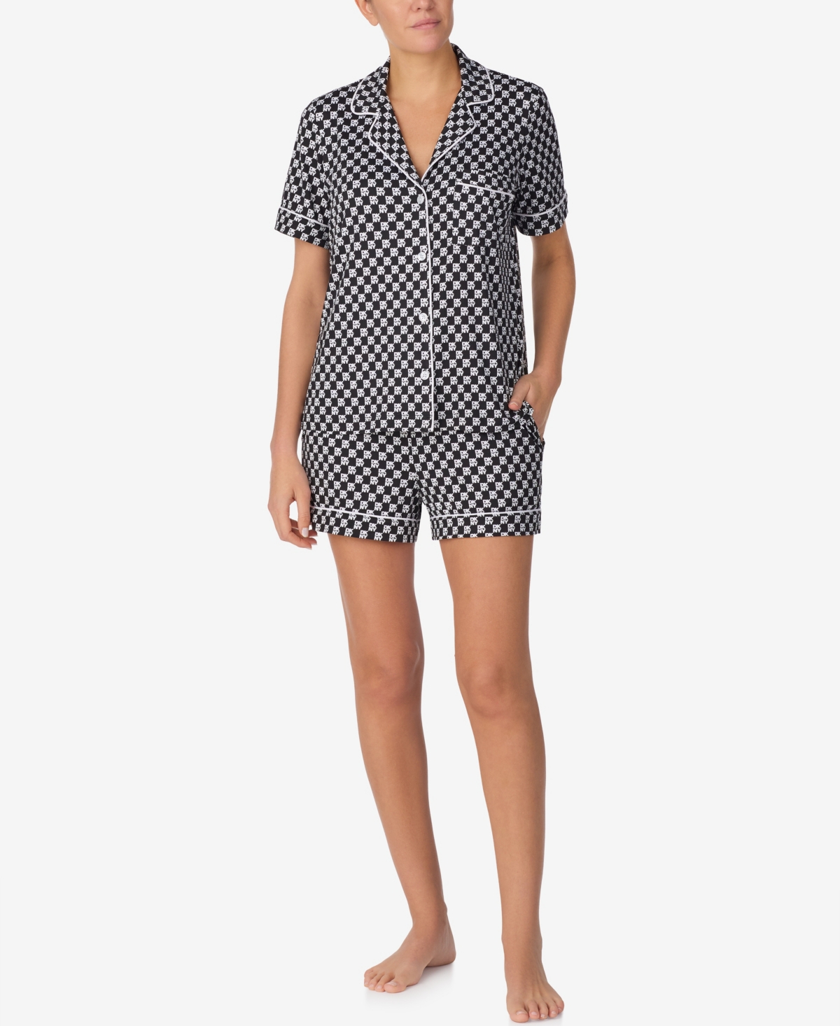 Click here for Dkny Womens Short-Sleeve Notch Collar Top & Boxers... prices