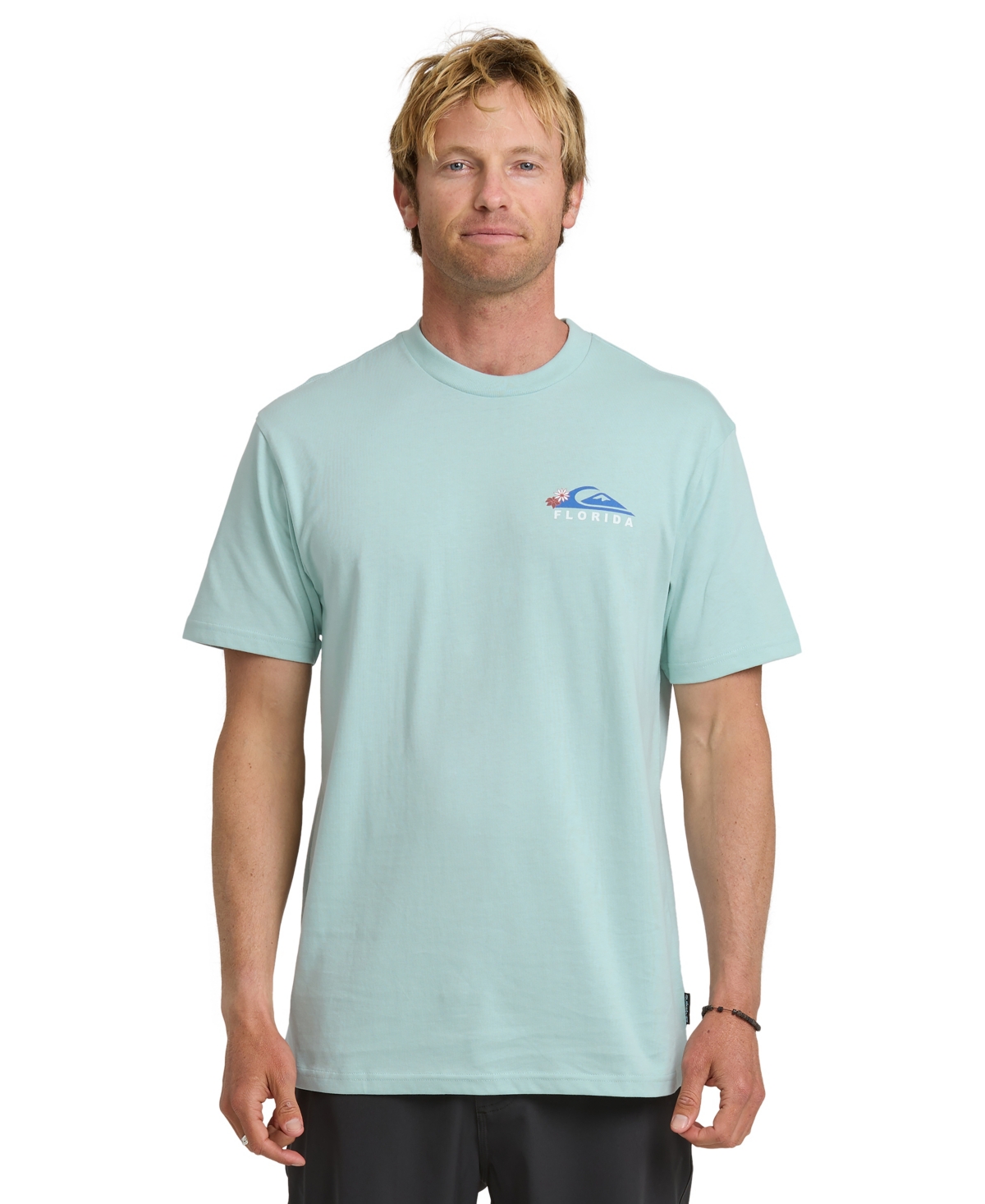 Click here for Quiksilver Mens Printed Crewneck T-Shirt - Blue ha... prices