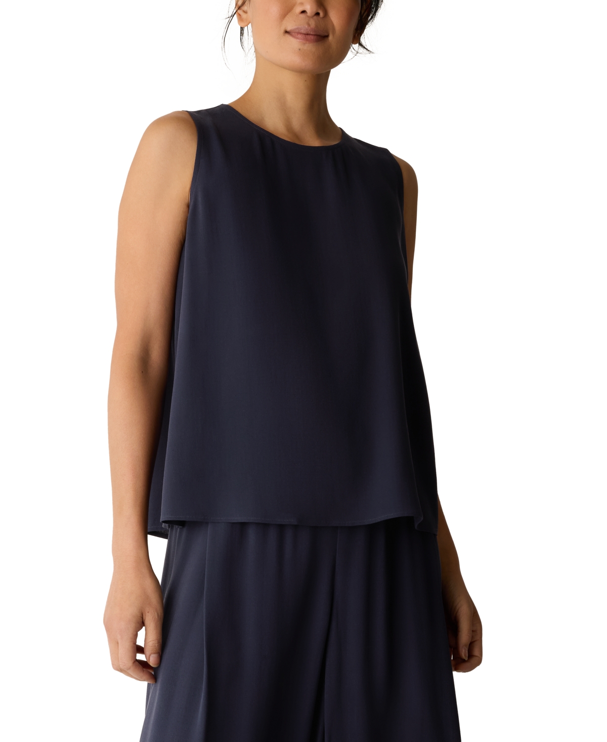 Click here for Eileen Fisher Womens Round Neck Short Shell Top -... prices