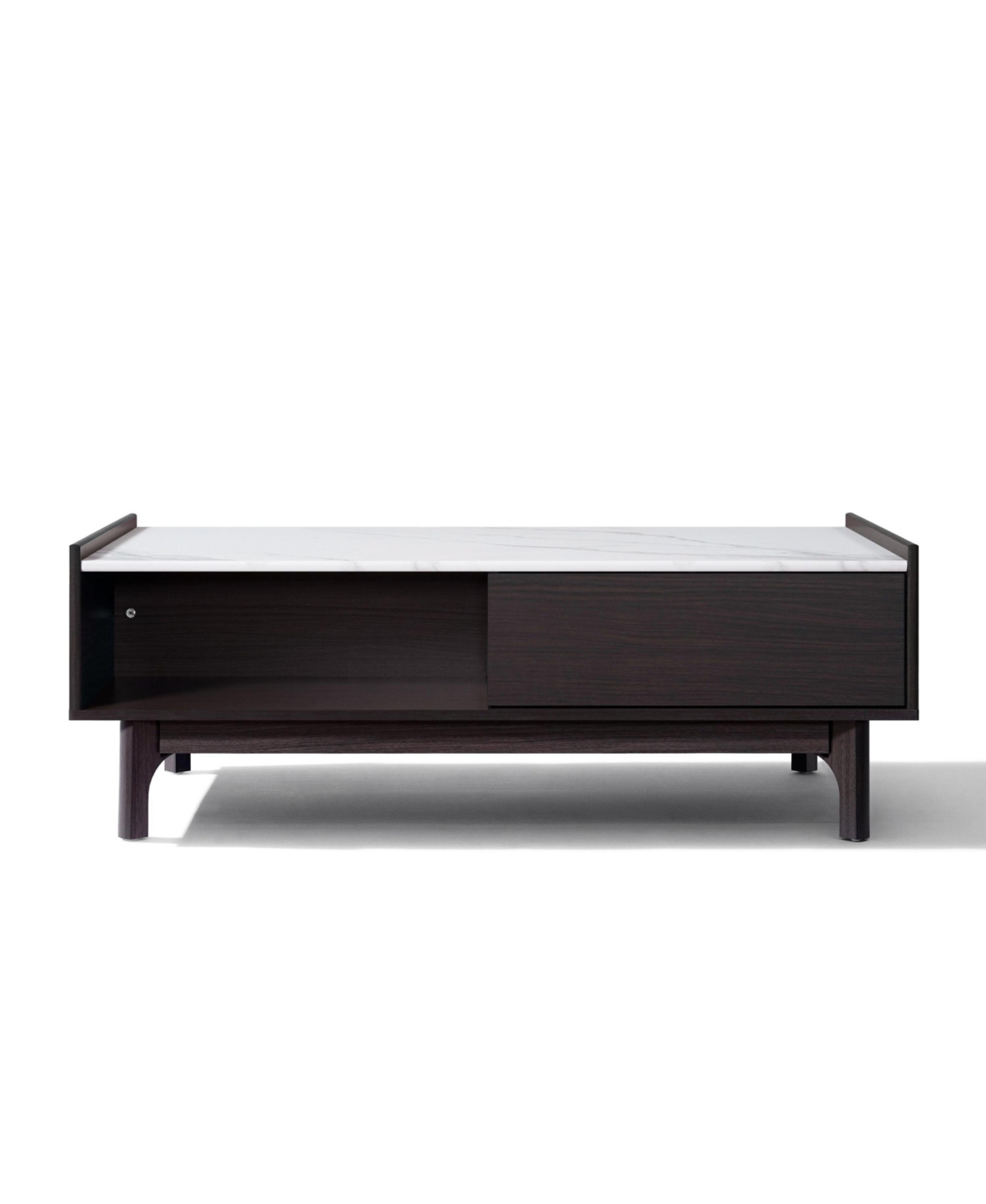 Click here for LuxenHome Modi Wenge Coffee Table with 1 Door  Ope... prices