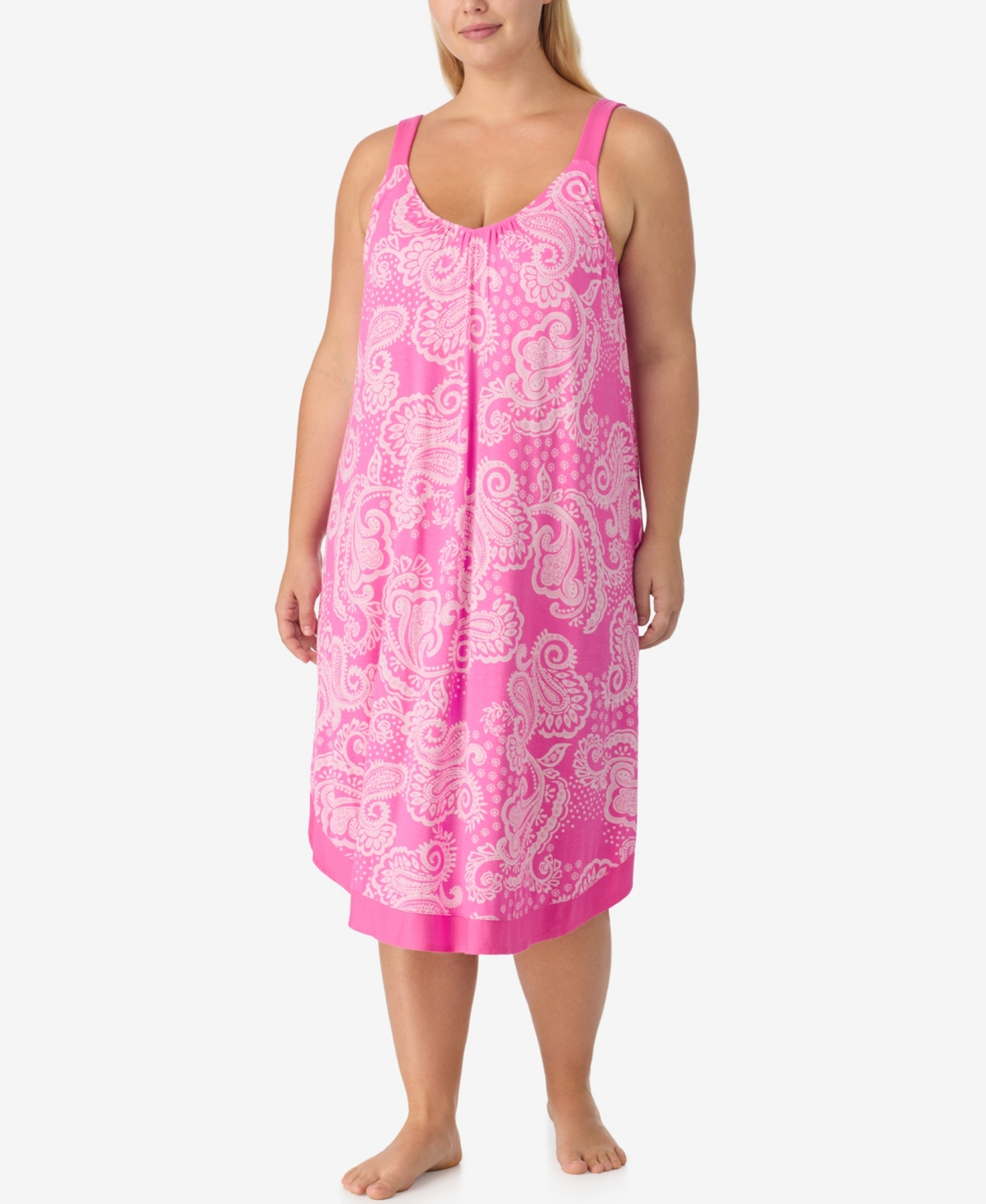 Click here for Ellen Tracy Plus Size Printed Sleeveless Midi Gown... prices