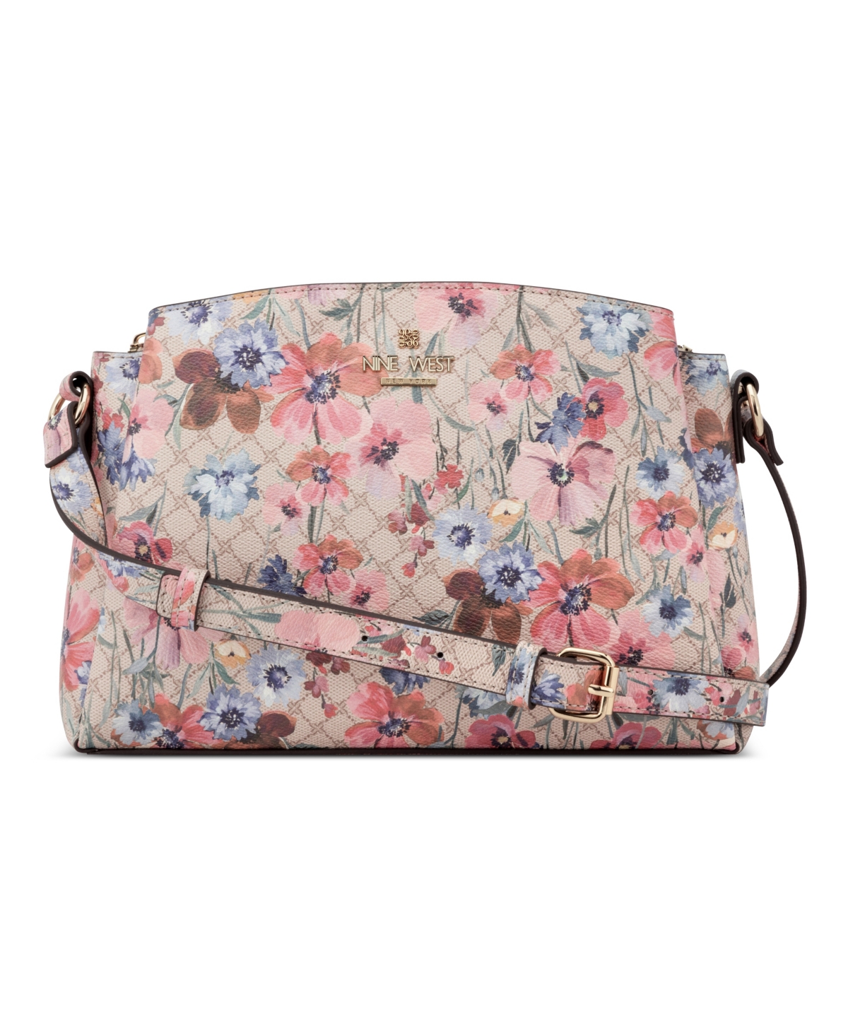 Click here for Nine West Luela Small Crossbody Bag - Floral Logo prices