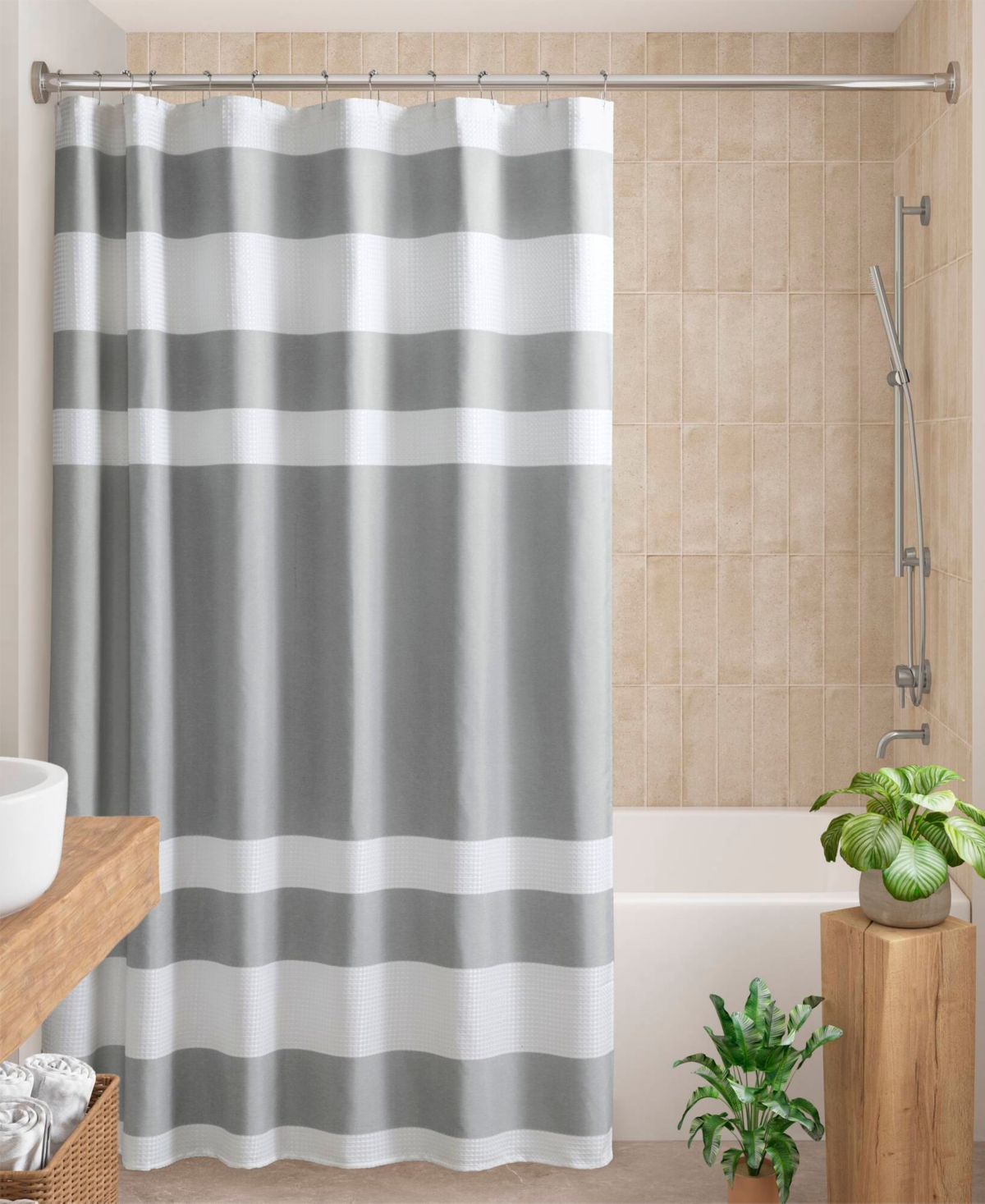 Click here for Madison Park Spa Waffle 3M-Scotchgard Shower Curta... prices