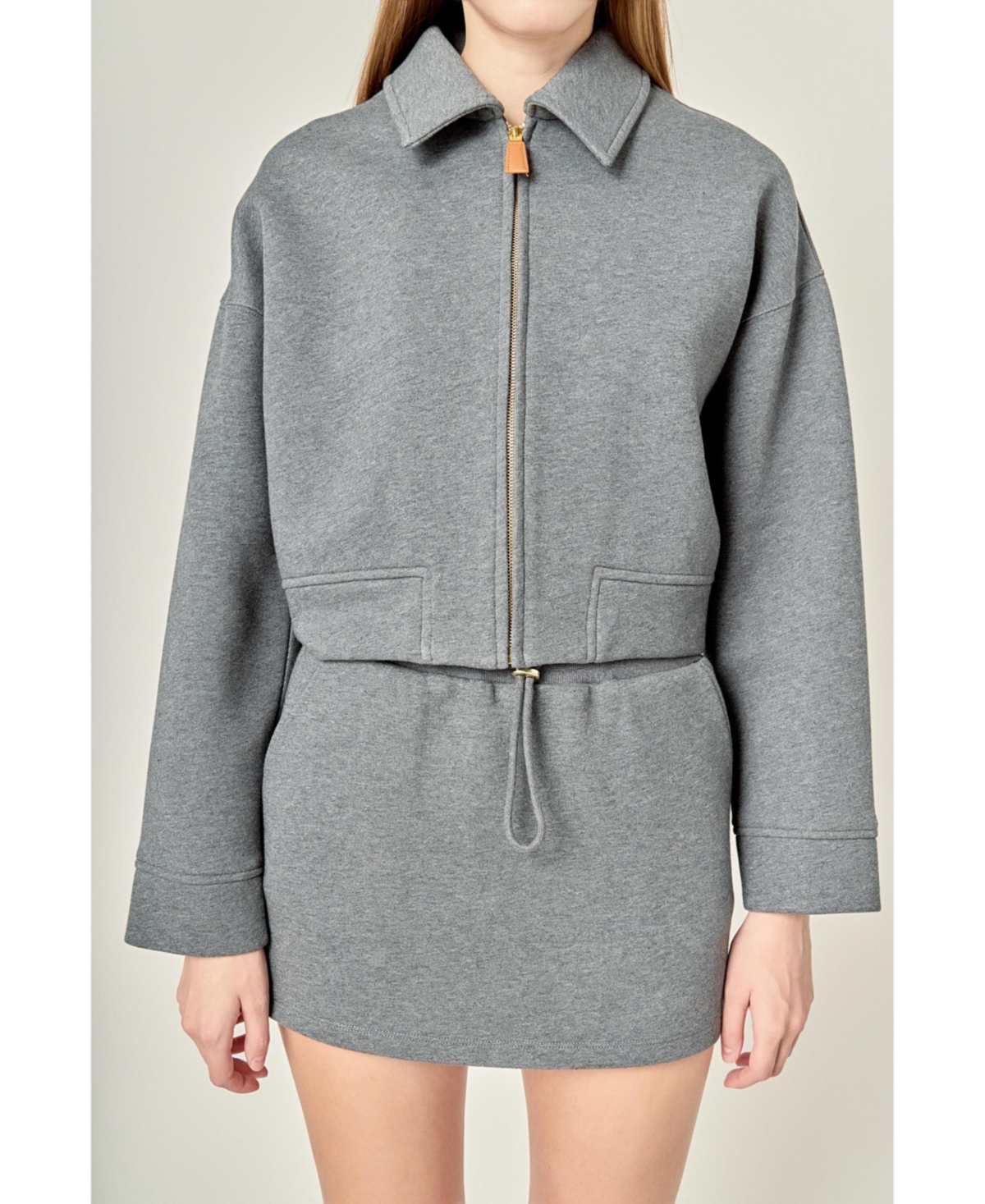 Click here for English Factory Womens Polo Zip-Up Sweatshirt - Ch... prices