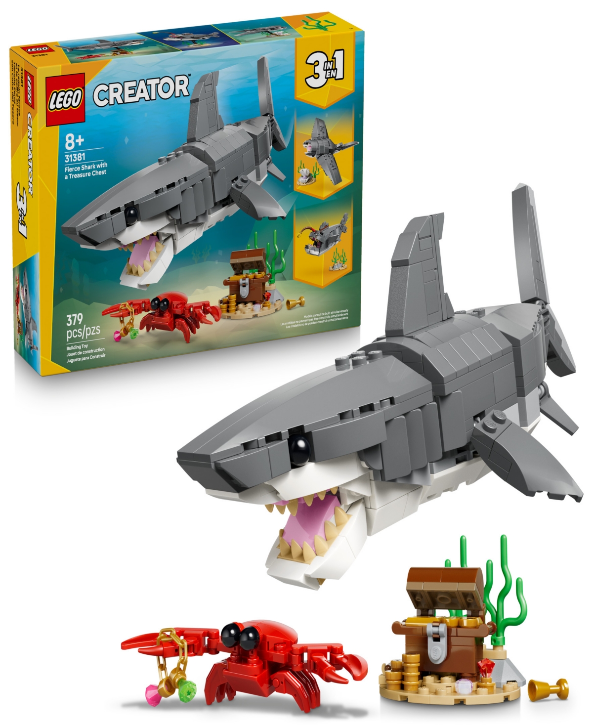 Click here for Lego Creator Fierce Shark with a Treasure Chest Bu... prices