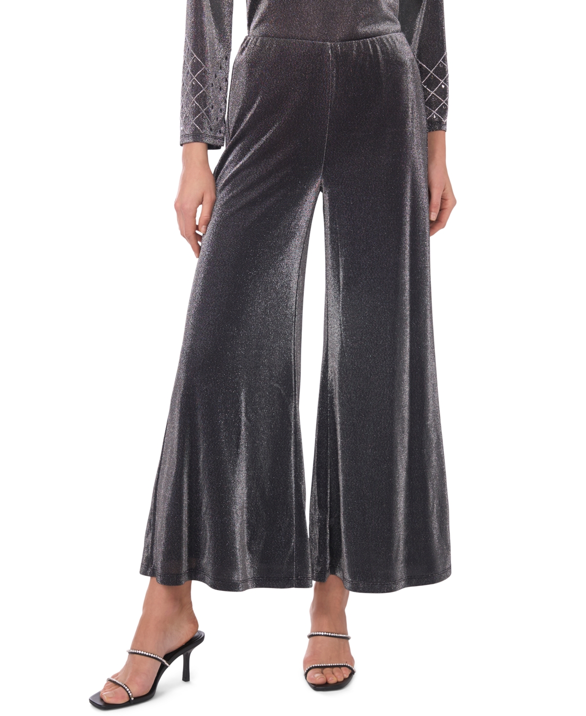 Click here for Msk Petite Wide Leg Pull-On Pants - Black Silver prices