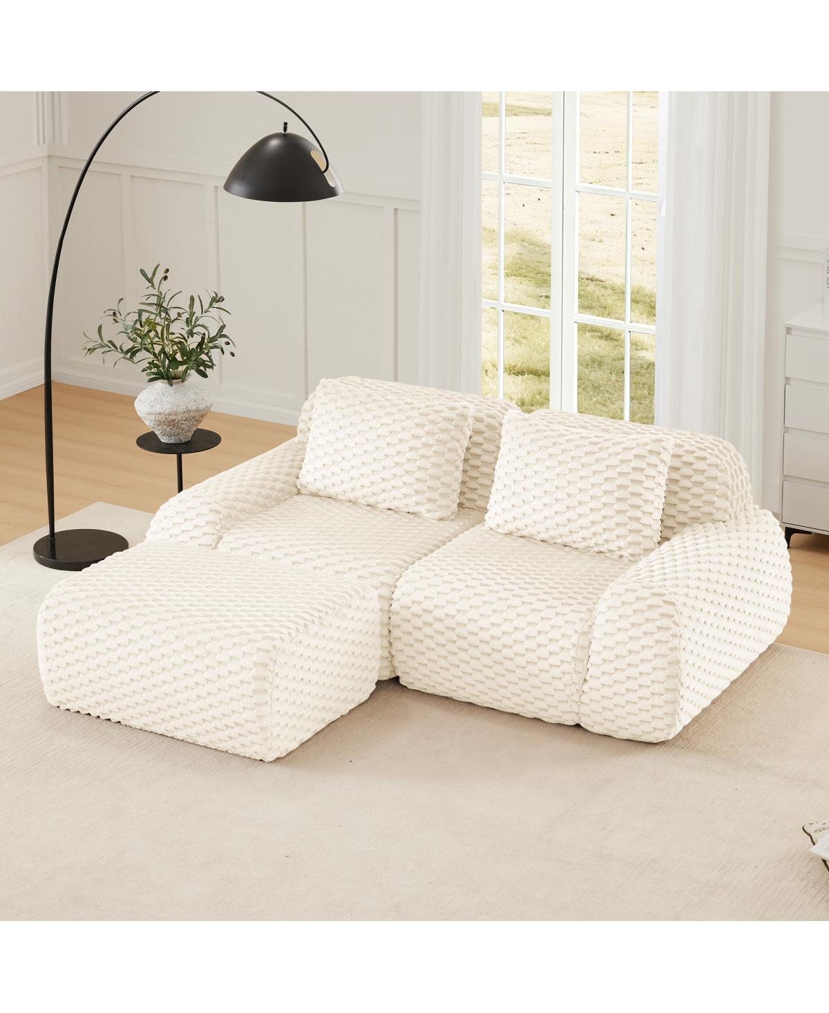 Click here for Streamdale Furniture 82 Modern L-Shaped Flannelett... prices