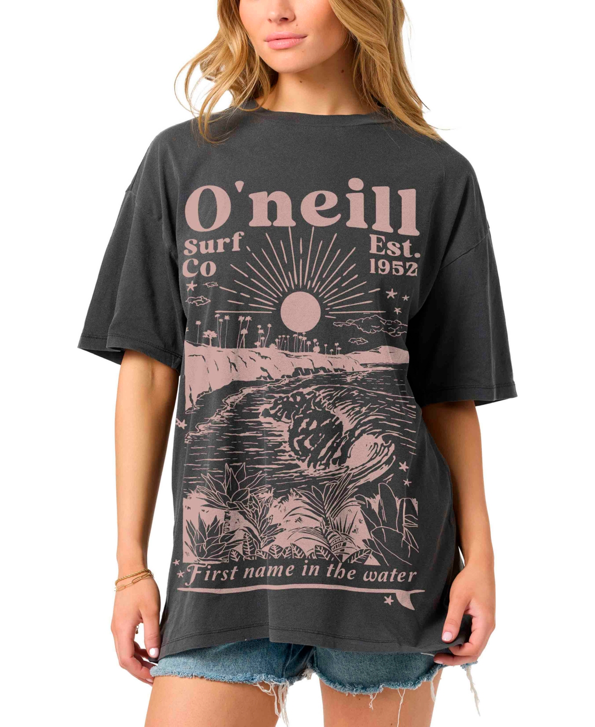 Click here for ONeill Womens Chore Break Oversized Crewneck T-Shi... prices