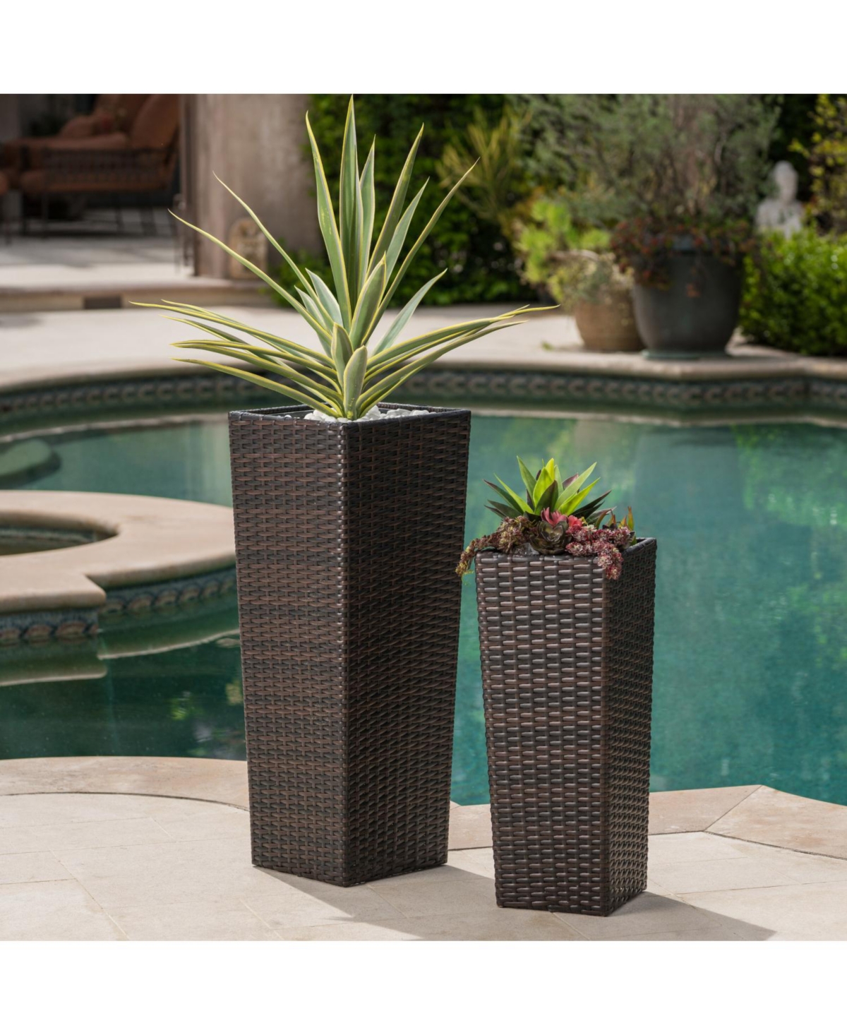 Click here for Streamdale Furniture Multibrown Wicker Flower Pots... prices