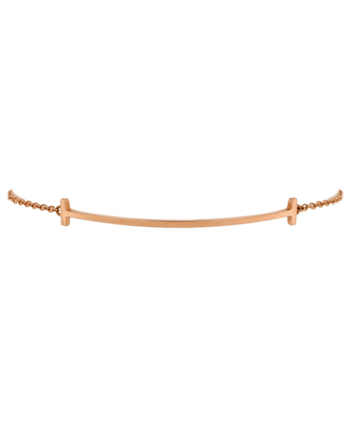 Click here for Pre-Owned Tiffany & Co T Smile Chain Bracelet - 18... prices