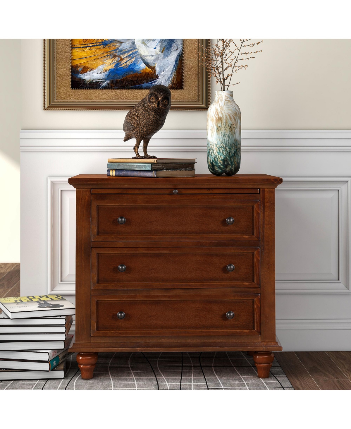 Click here for Cesicia 3-Drawer Solid Wood Nightstand with Pull-O... prices