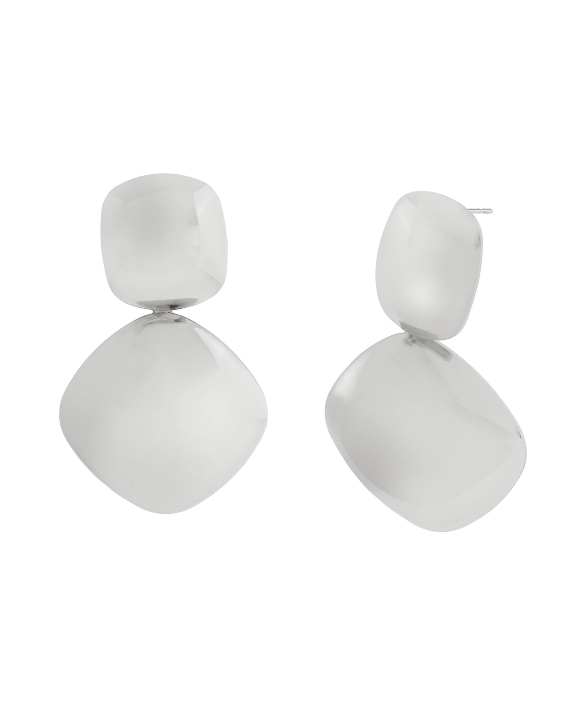 Click here for Steve Madden Vintage Puffy Drop Earrings - Rhodium prices