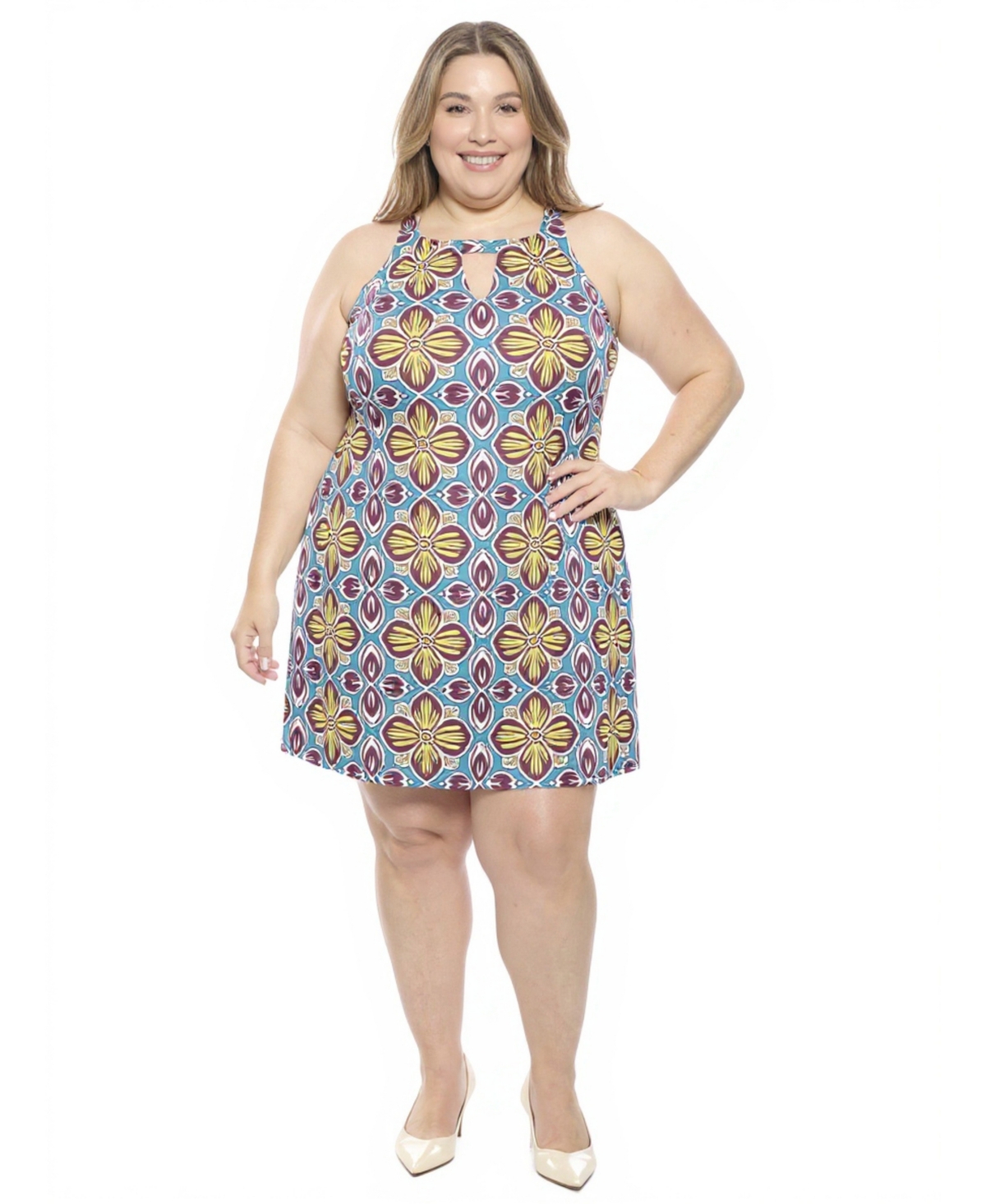 Click here for 24seven Comfort Apparel Plus Size Floral Paisley S... prices