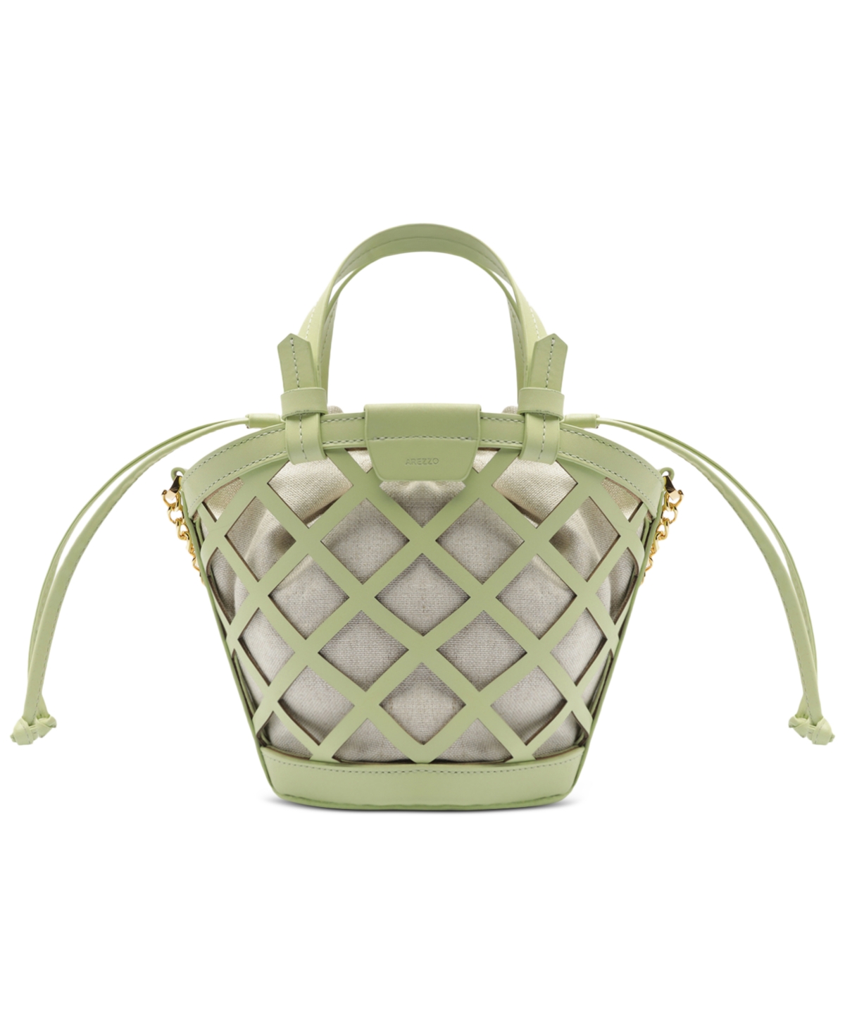 Click here for Arezzo Petra Mini Leather Bucket Handbag - Cotton... prices