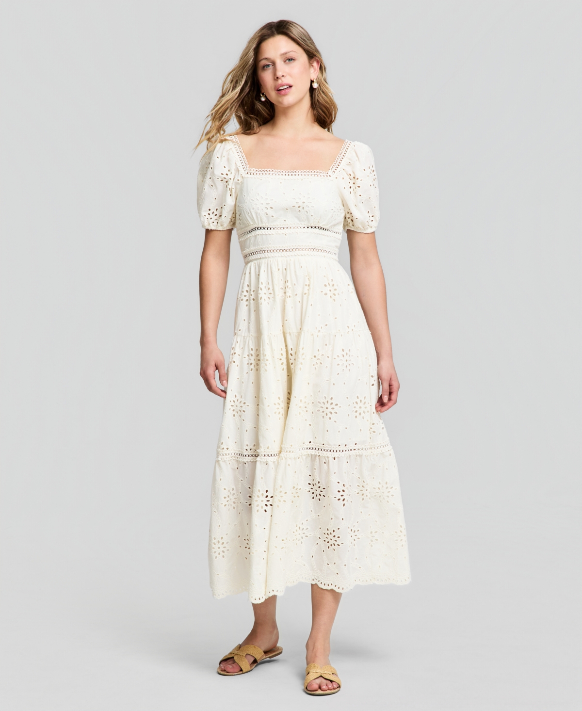 Click here for And Now This Womens Eyelet Cotton Maxi Dress  Excl... prices