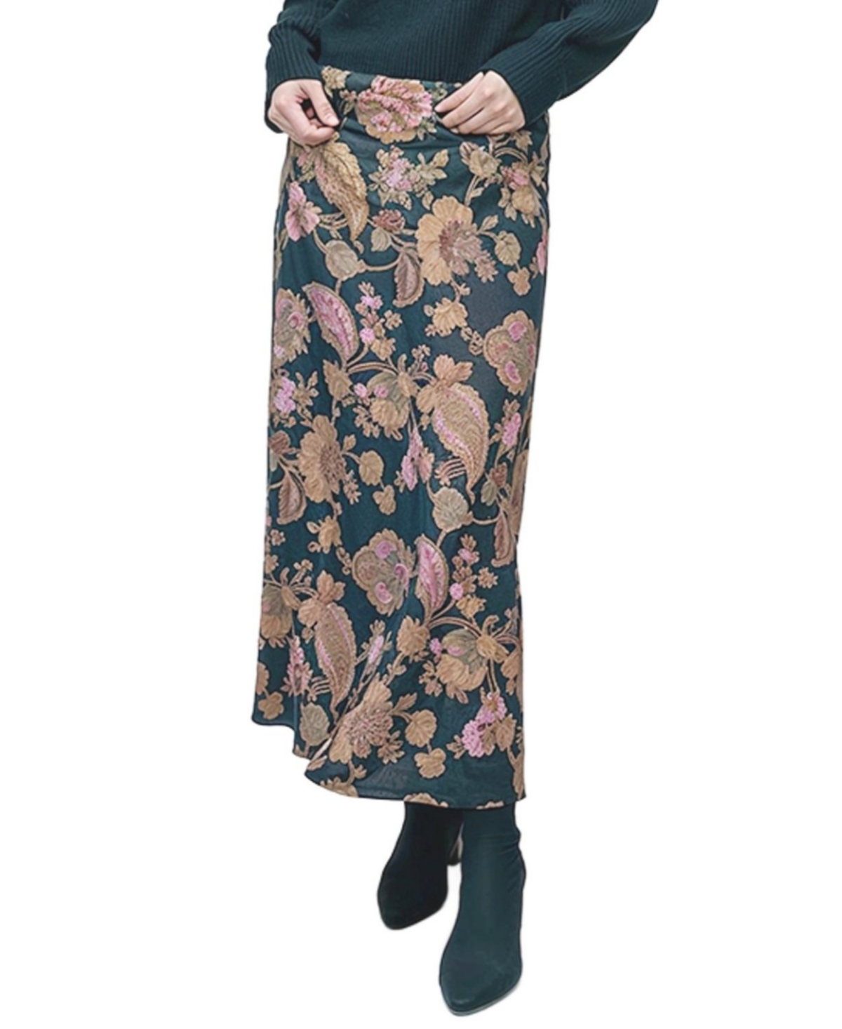 Click here for West Of Womens Grace Ankle Skirt - Green prices