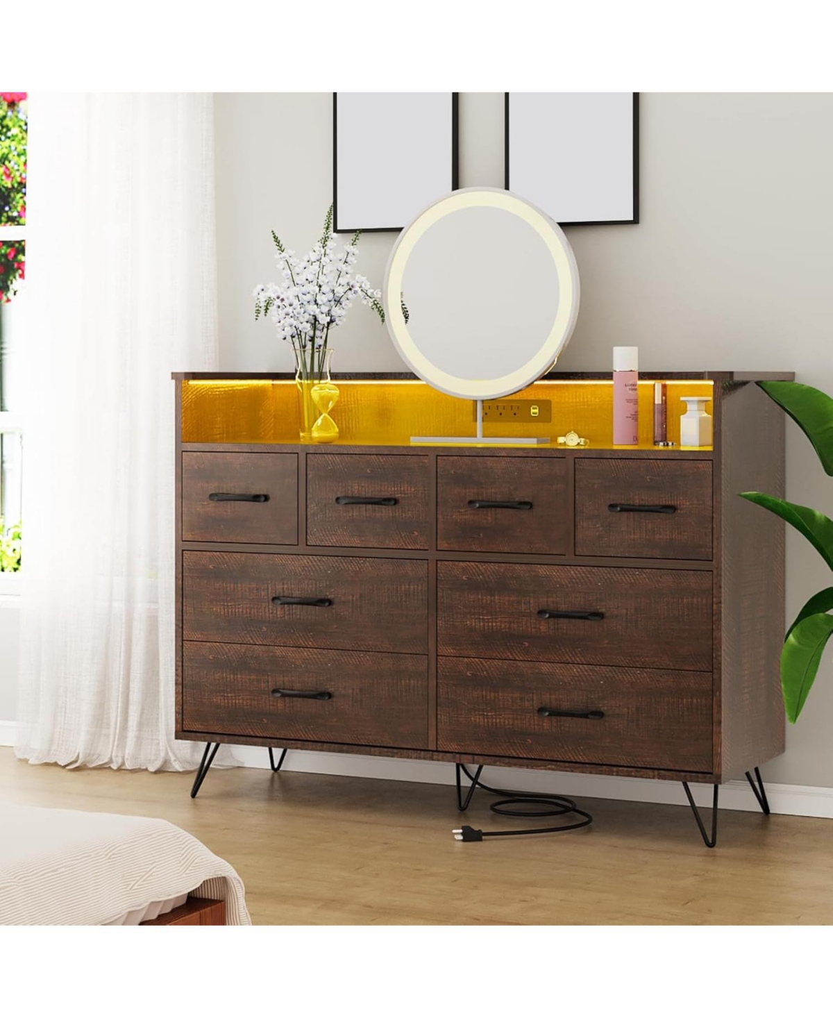 Click here for gaomon Dresser for Bedroom with Led Light & Chargi... prices