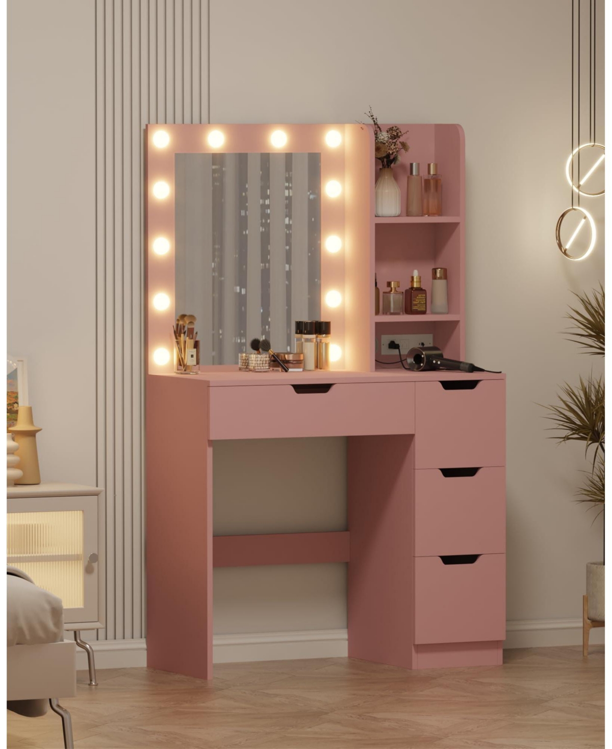 Click here for Gaomon Modern Vanity Makeup Desk Vanity Mirror Bui... prices