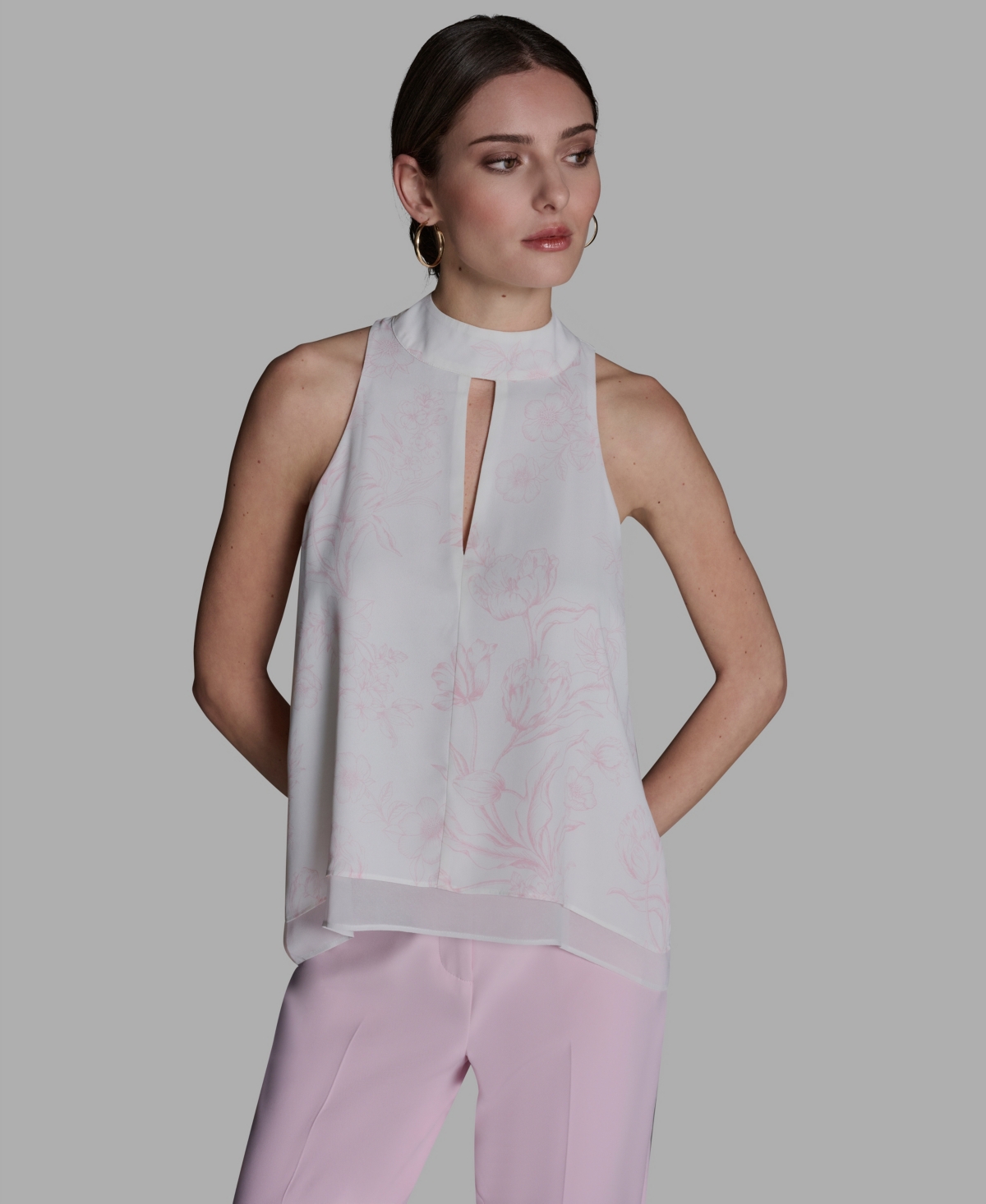 Click here for Bcbg Womens Halter Neck Sleeveless Blouse - Whispe... prices