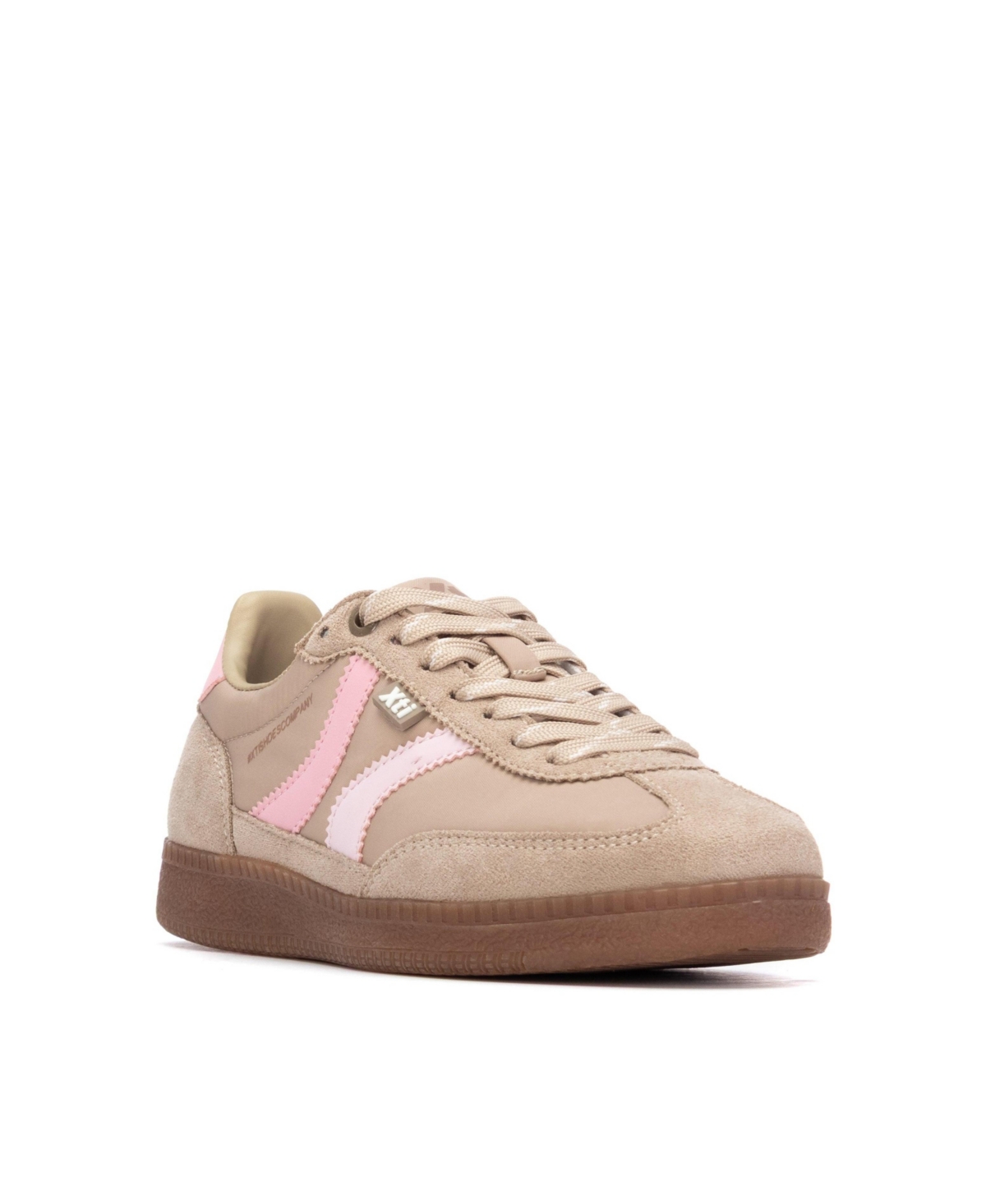 Click here for Xti Womens Casual Lace-Up Sneakers - Beige prices
