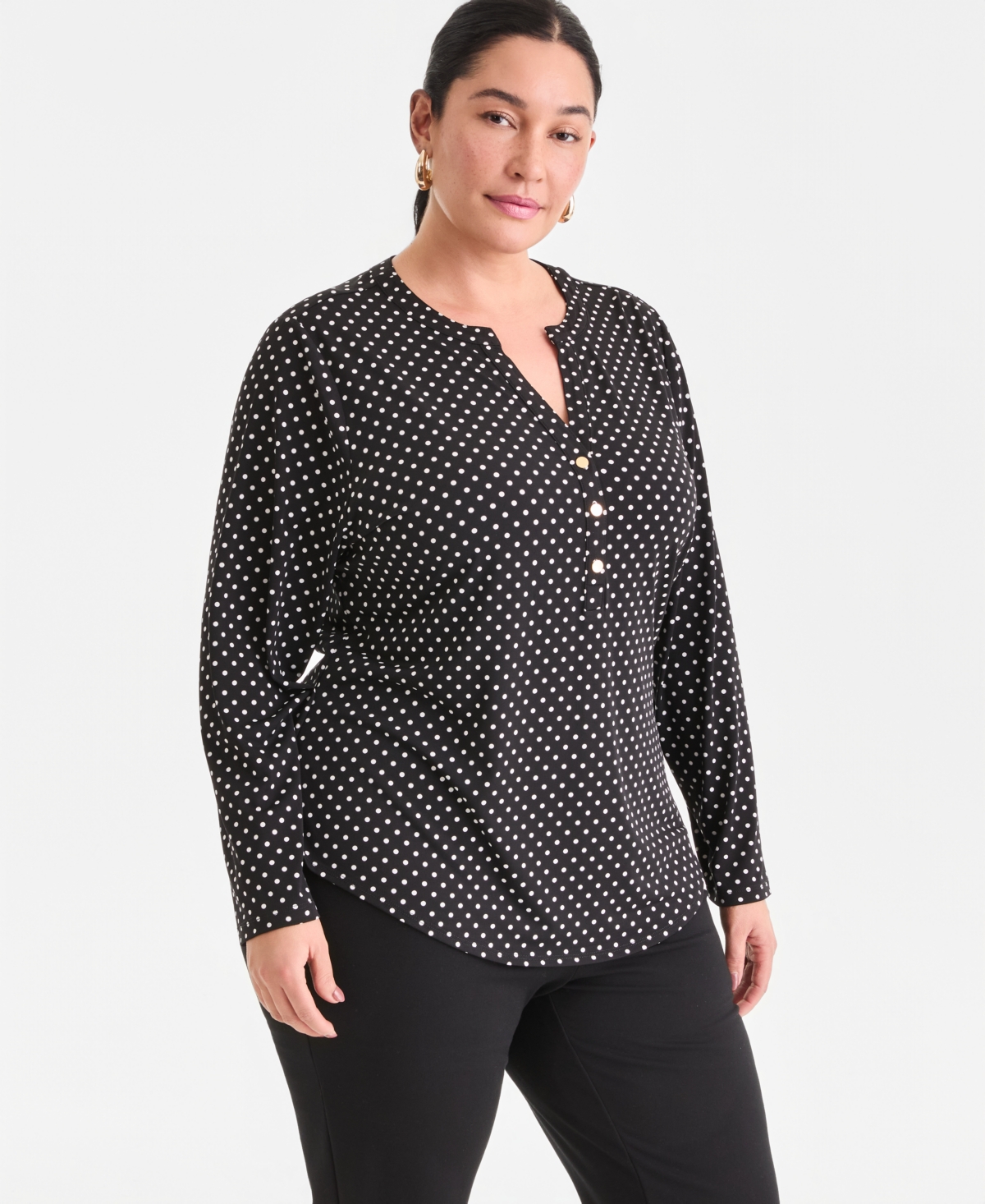 Click here for I.n.c. International Concepts Plus Size Split-Neck... prices