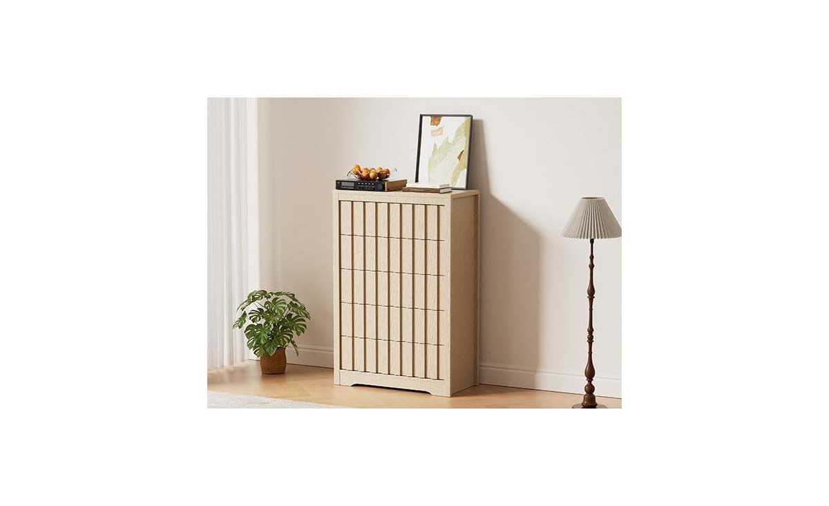 Click here for gaomon Fluted Dresser for Bedroom with 5 Drawers... prices