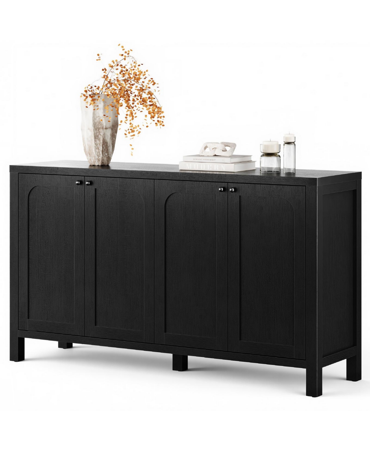 Click here for Sugift 55" Black Sideboard Buffet Cabinet Mod... prices
