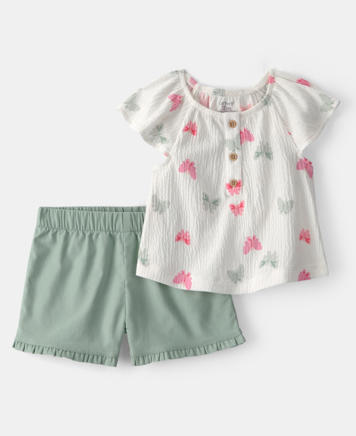 Click here for Carters Baby Girls Butterfly Top and Shorts  2-Pie... prices