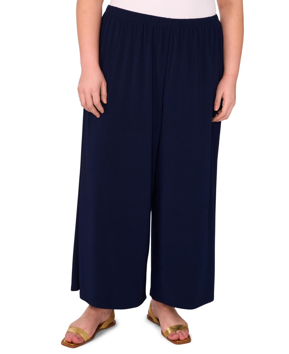 Click here for Vince Camuto Plus Size Solid Pull-On Wide-Leg Pant... prices