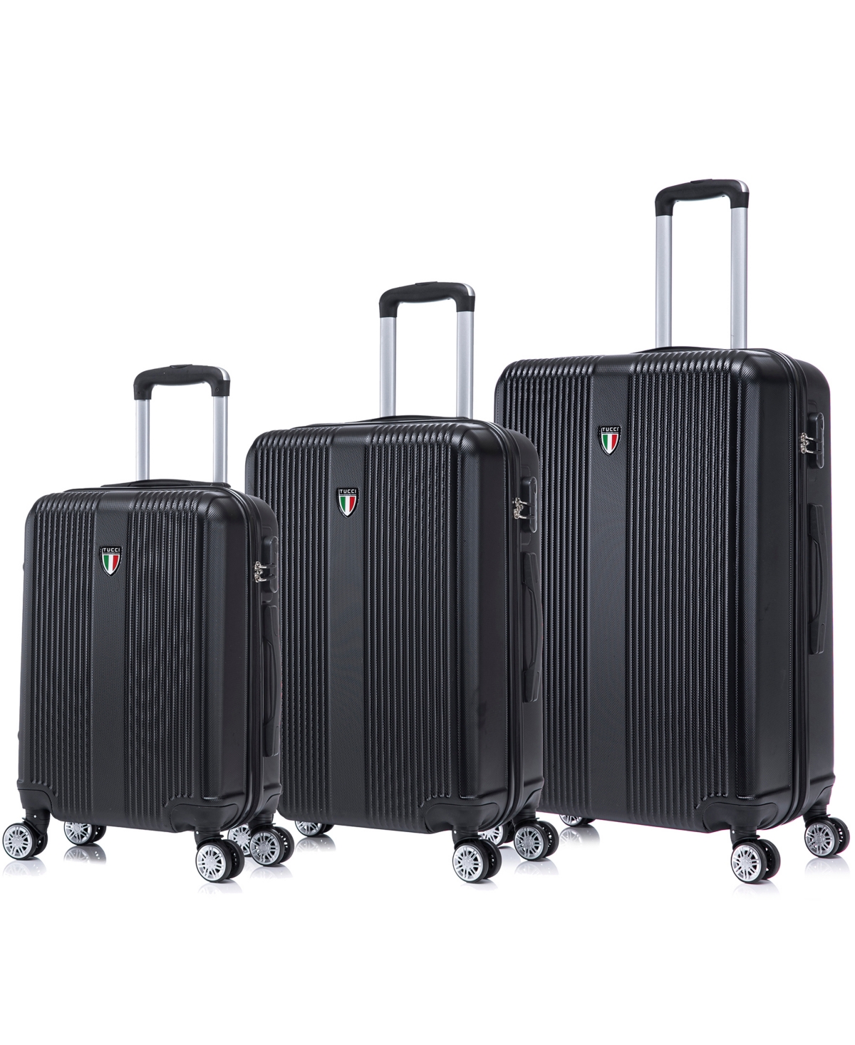 Click here for Tucci Italy Lustria 3-Pc. Hardside Luggage Set - B... prices