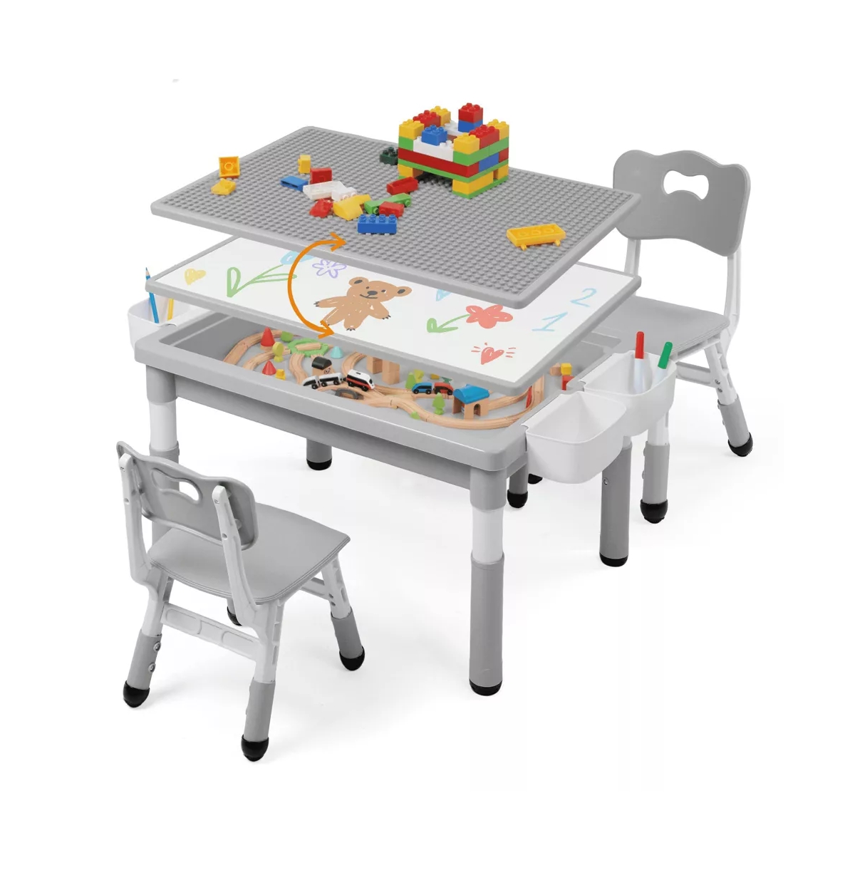Click here for Kinder King Kids Table and Chair Set  Activity Des... prices