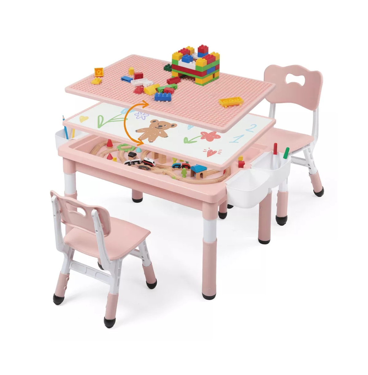 Click here for Kinder King Kids Table and Chair Set  Activity Des... prices