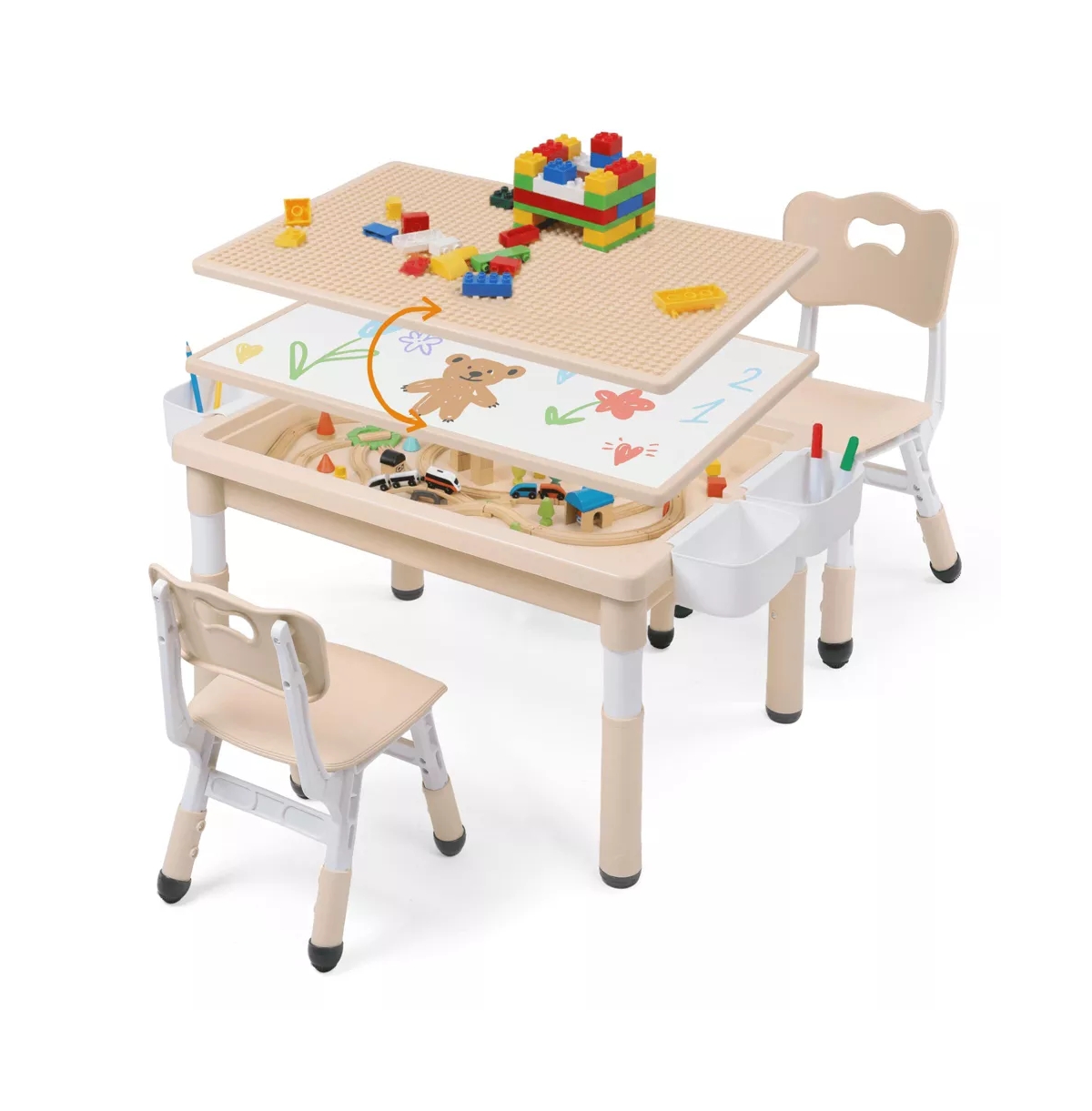 Click here for Kinder King Kids Table and Chair Set  Activity Des... prices