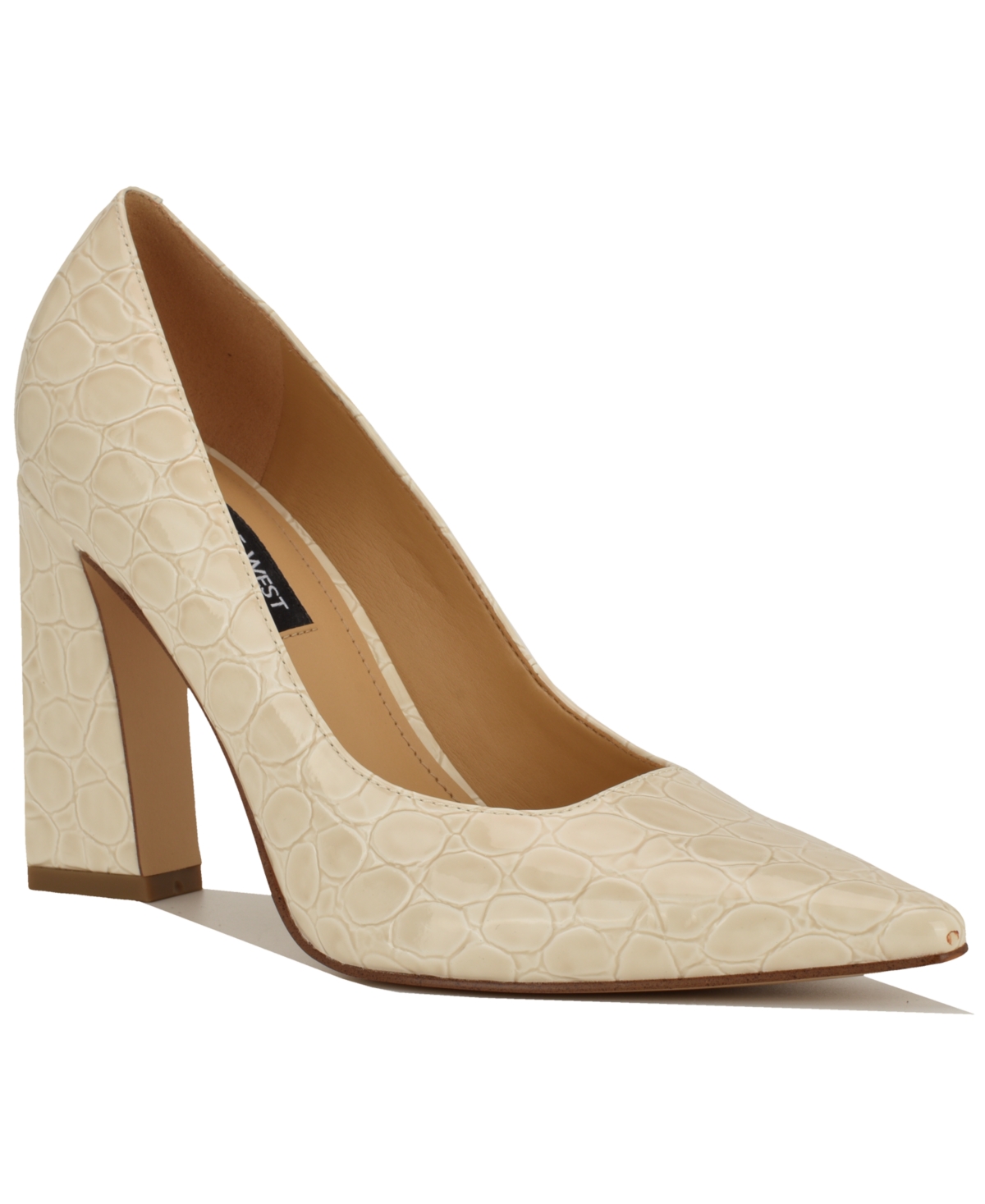 Click here for Nine West Womens Tamant Tapered Block Heel Pumps -... prices