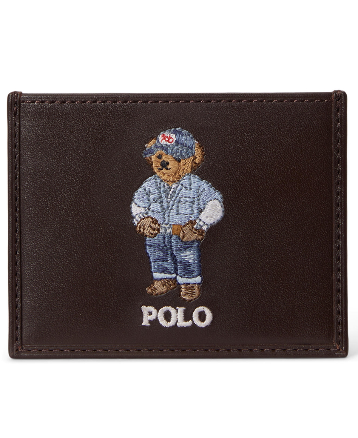 Click here for Polo Ralph Lauren Mens Bear Print Card Case - Dark... prices