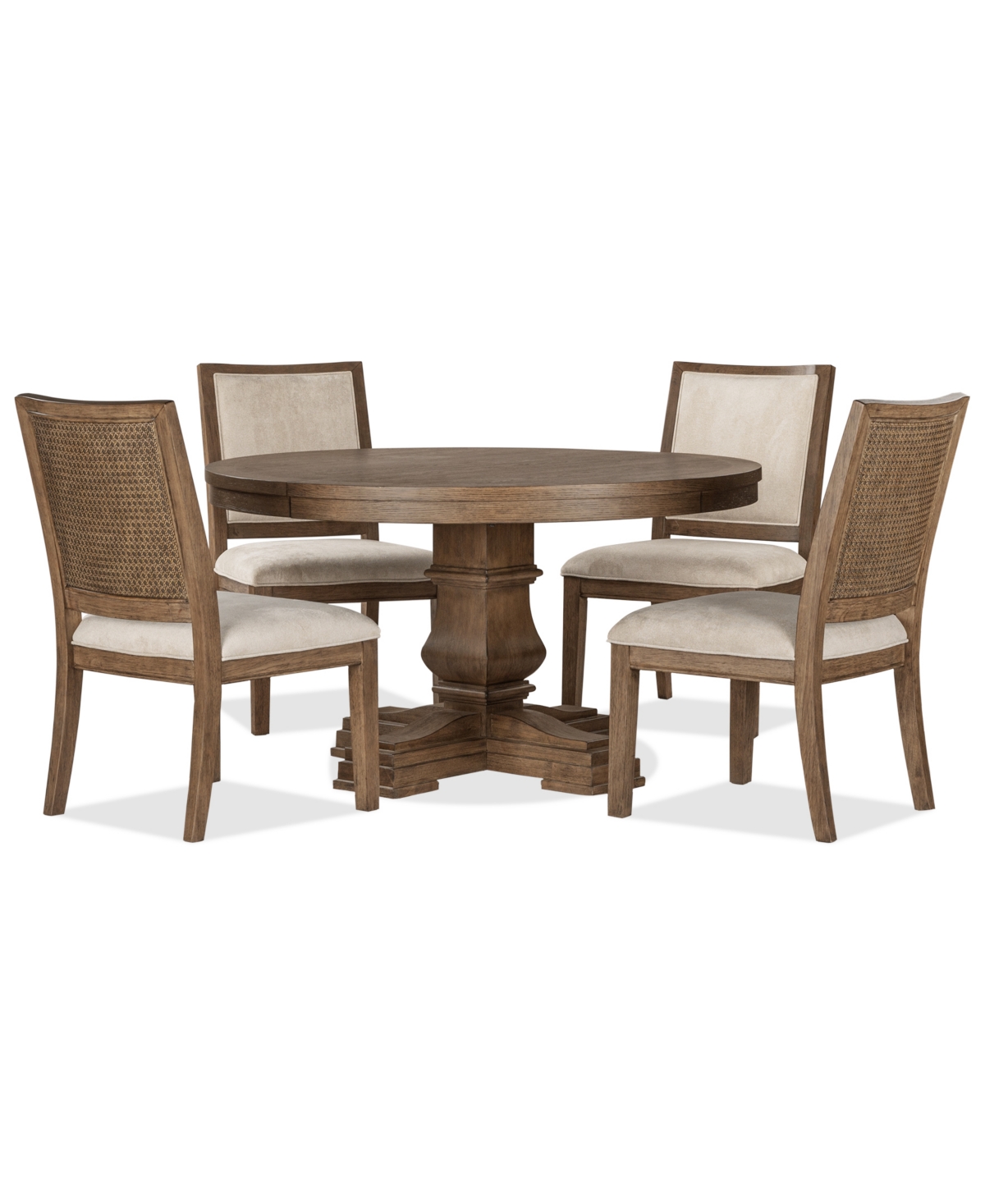 Click here for Alverton 5-Pc. Wood Round Table and 4 Upholstered... prices