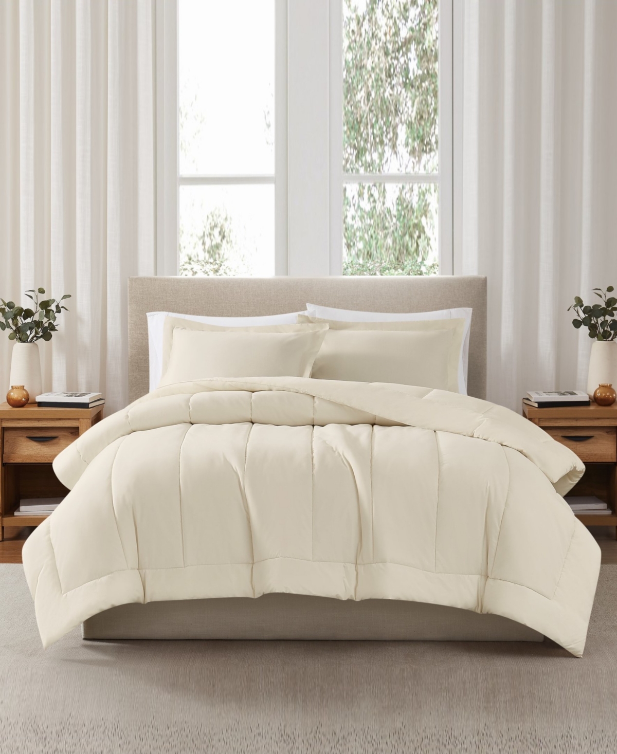 Click here for Brooklyn Loom Solid Cotton Percale 3-Pc. Comforter... prices