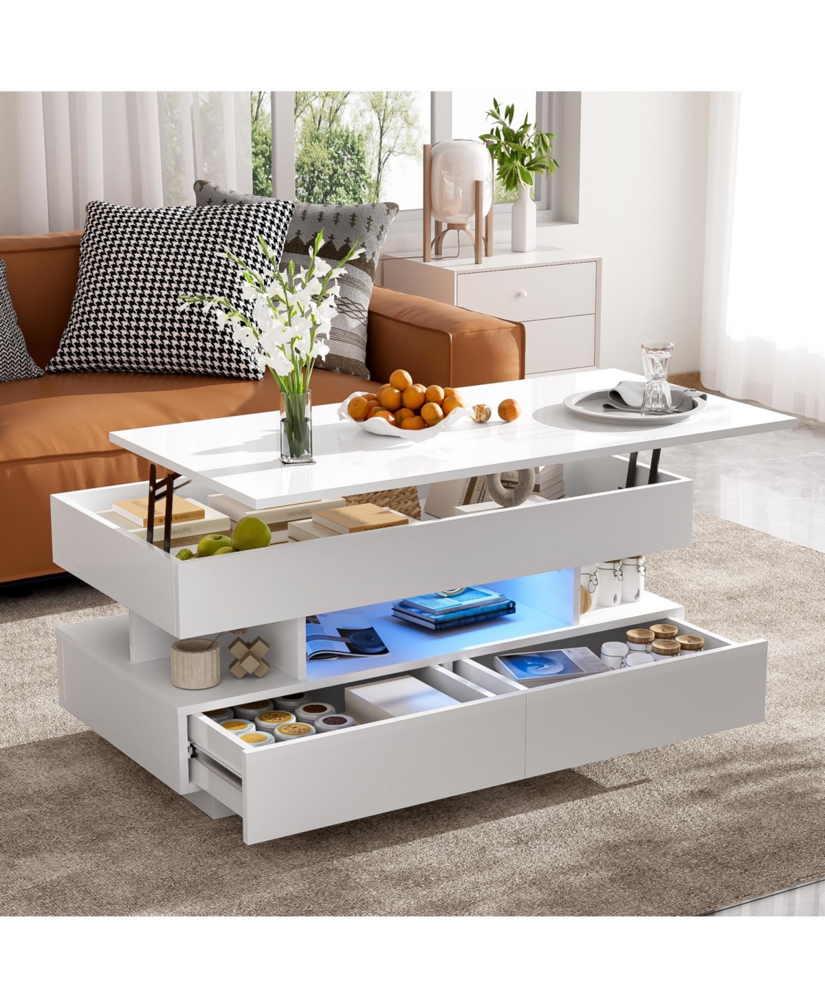 Click here for Streamdale Furniture Lift-Top Coffee Table with Dr... prices