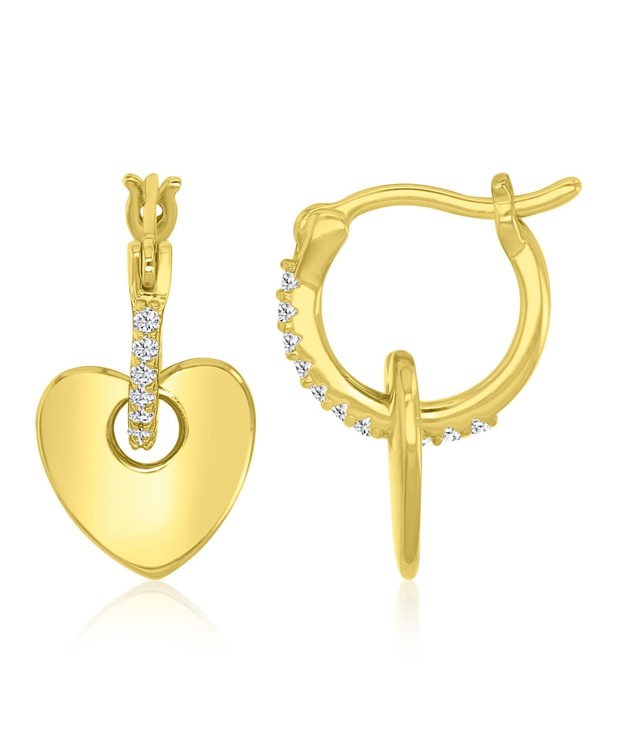 Click here for Macys Cubic Zirconia (0.26 ct. t.w.) Heart Huggie... prices