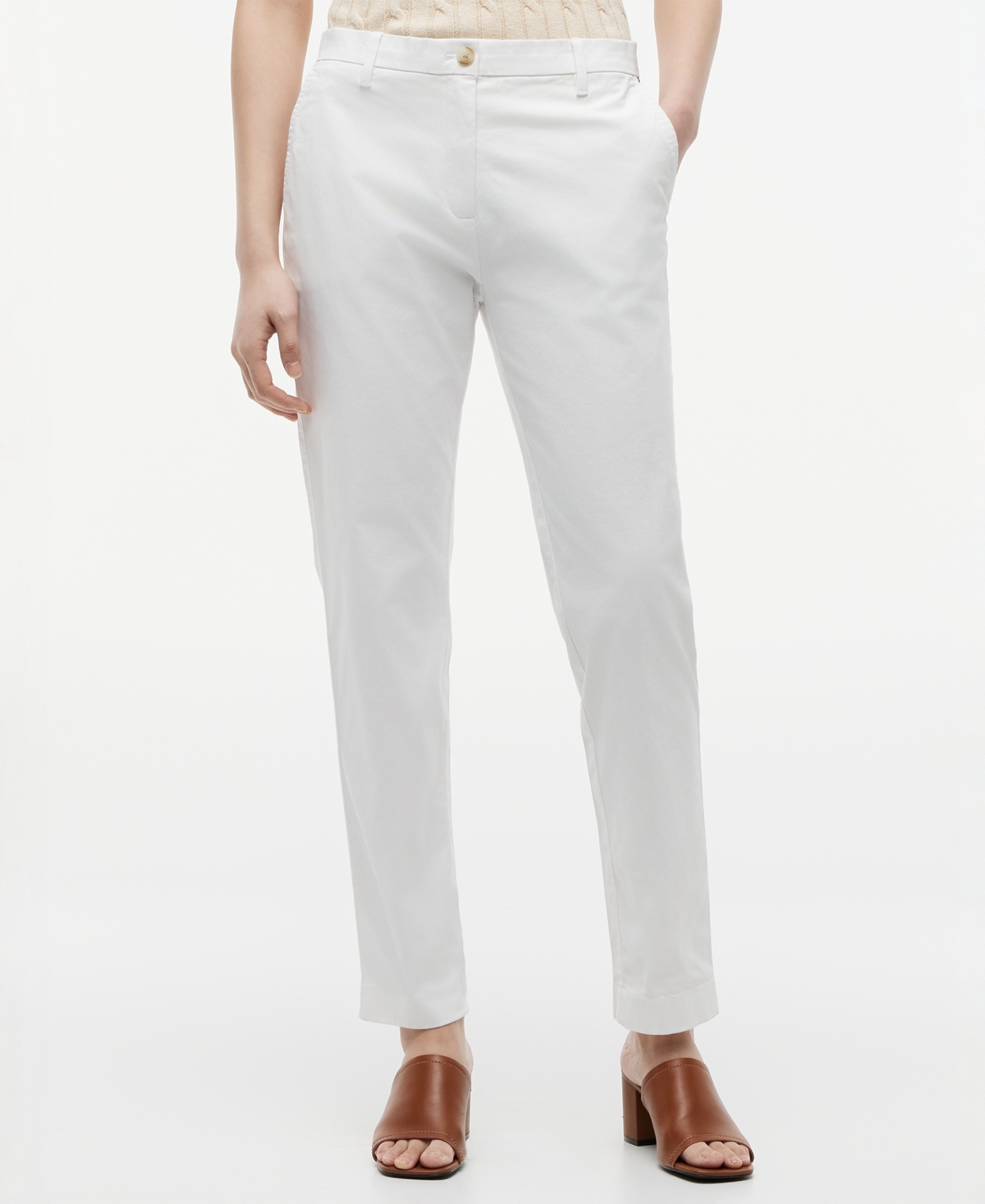 Click here for Tommy Hilfiger Womens Twill Slim Chino Pants - Ecr... prices