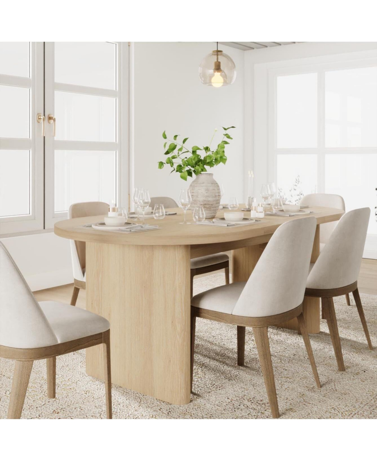 Click here for Gaomon Kitchen Table 70 Oval Dining Table for 6 to... prices