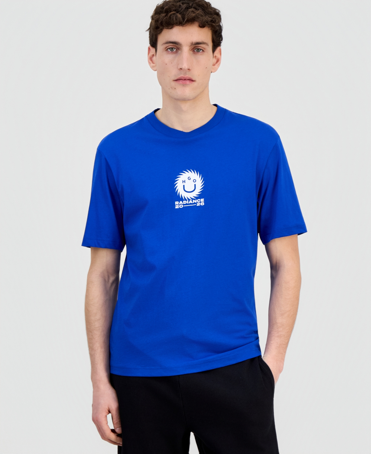 Click here for Hugo Boss Mens Cotton Logo Crewneck T-Shirt - open... prices