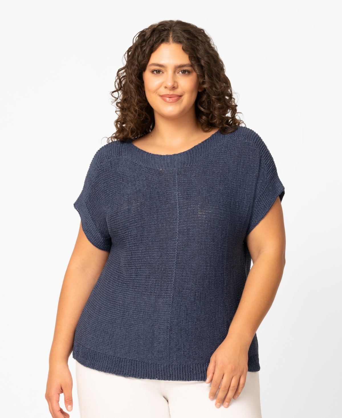 Click here for Melissa Paige Plus Size Button Back Tape Yarn Shor... prices