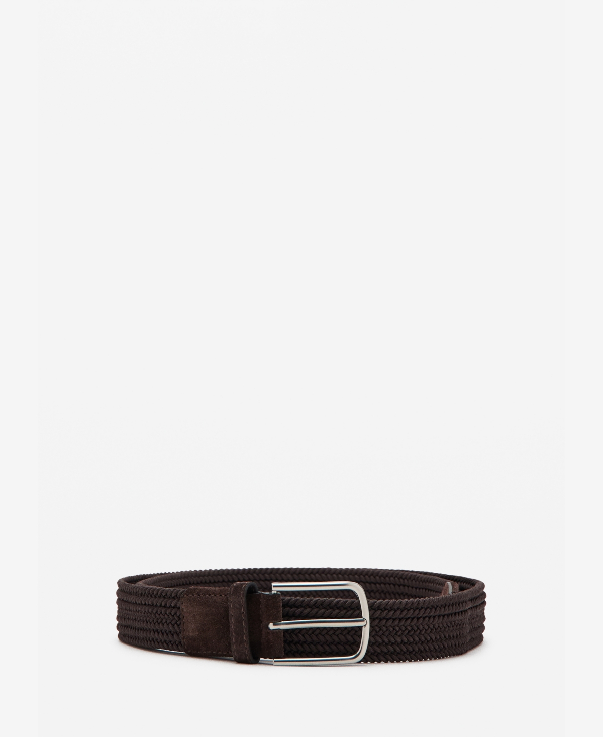 Click here for Mango Mens Braided Elastic Belt - Chocolate prices