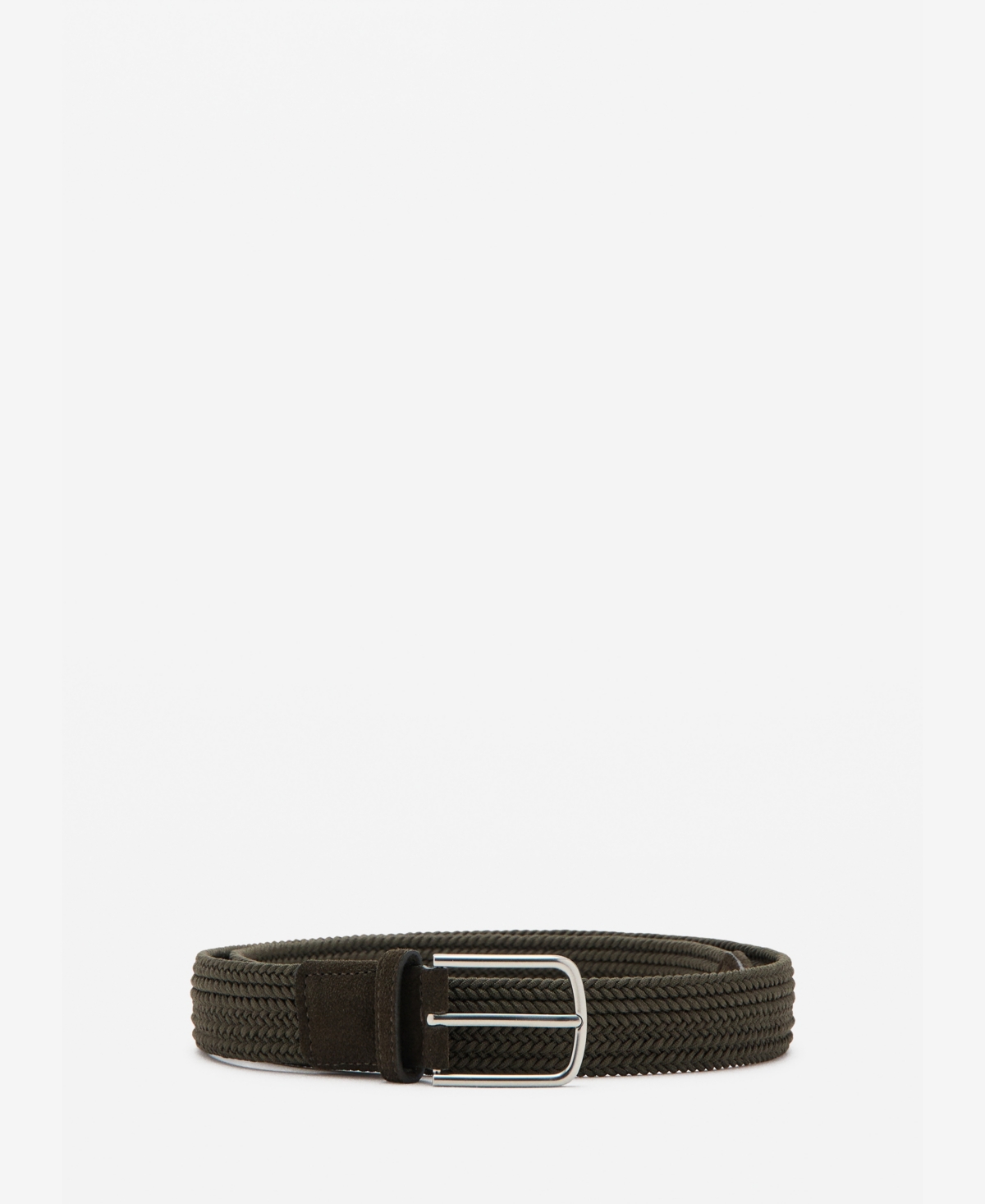 Click here for Mango Mens Braided Elastic Belt - Khaki prices