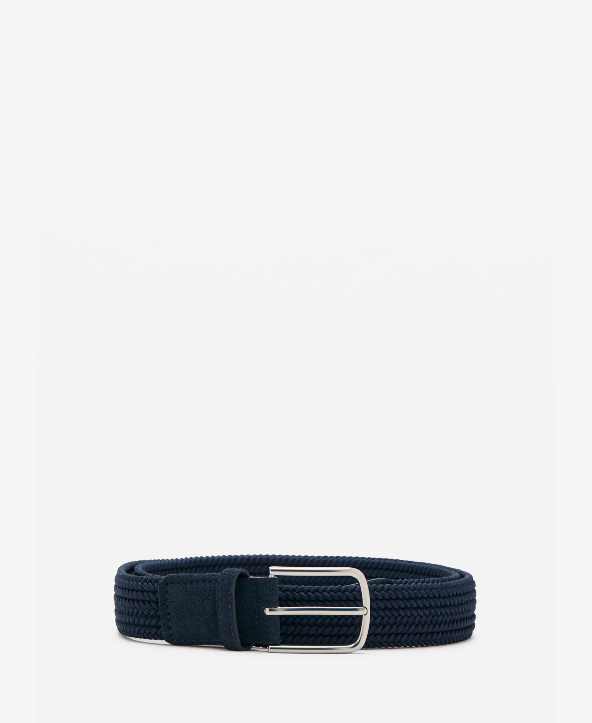 Click here for Mango Mens Braided Elastic Belt - Navy prices