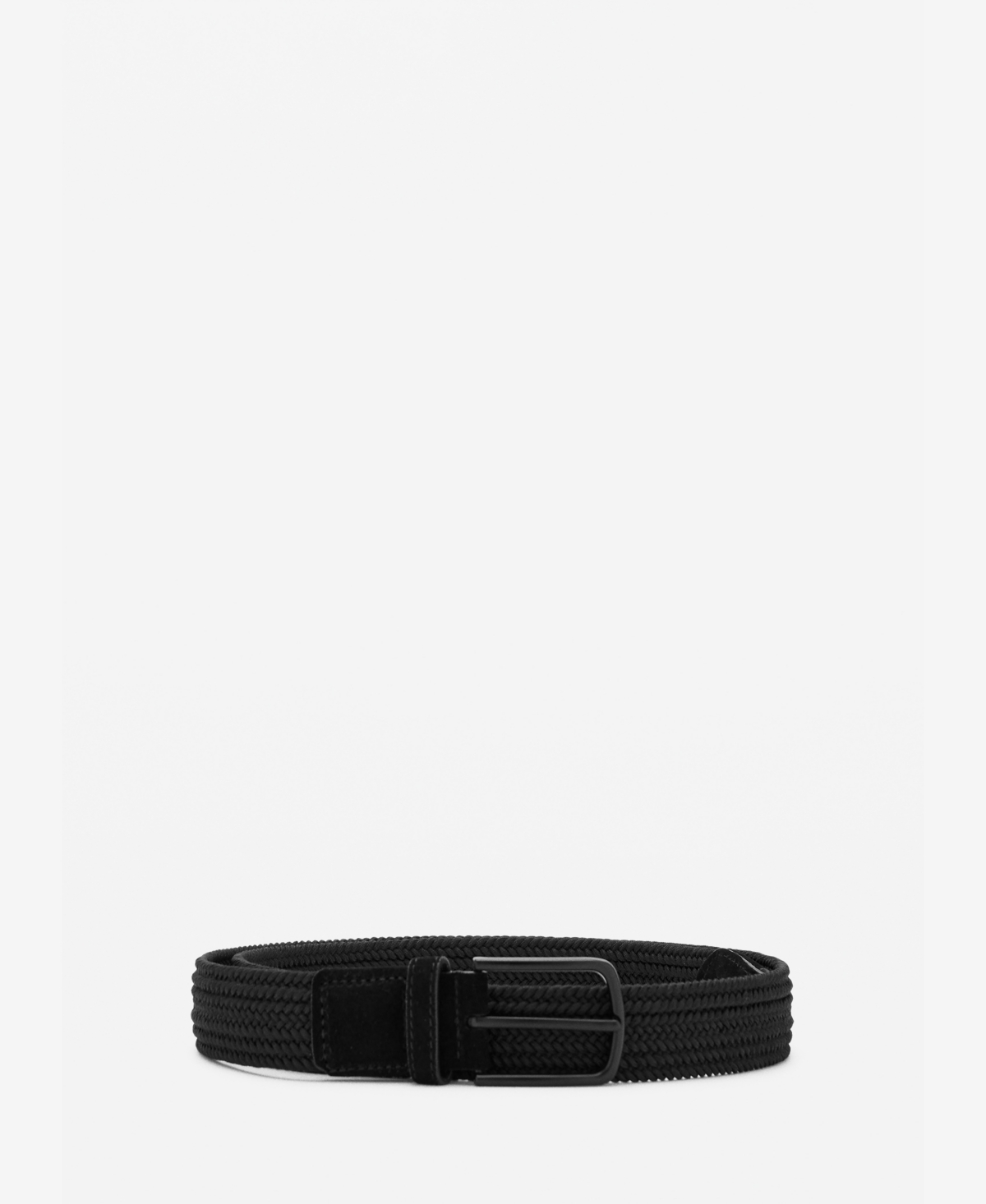 Click here for Mango Mens Braided Elastic Belt - Black prices