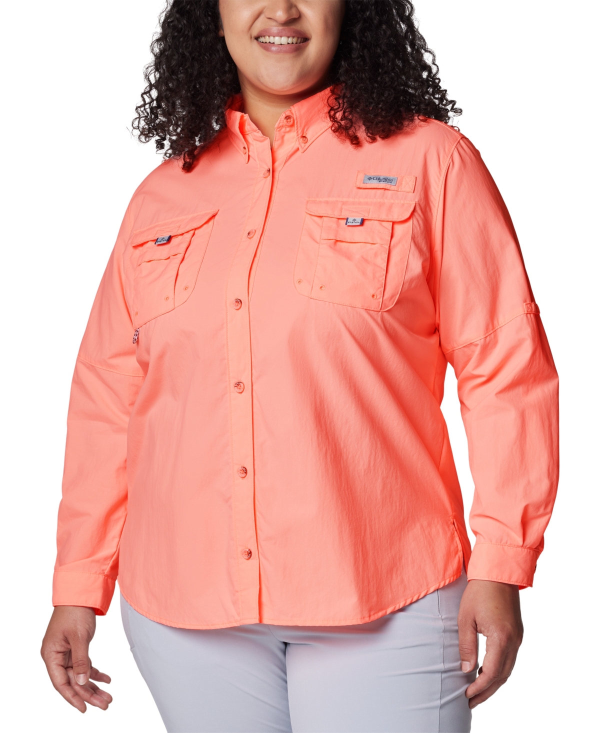 Click here for Columbia Pfg Plus Size Long-Sleeve Outdoor Shirt -... prices