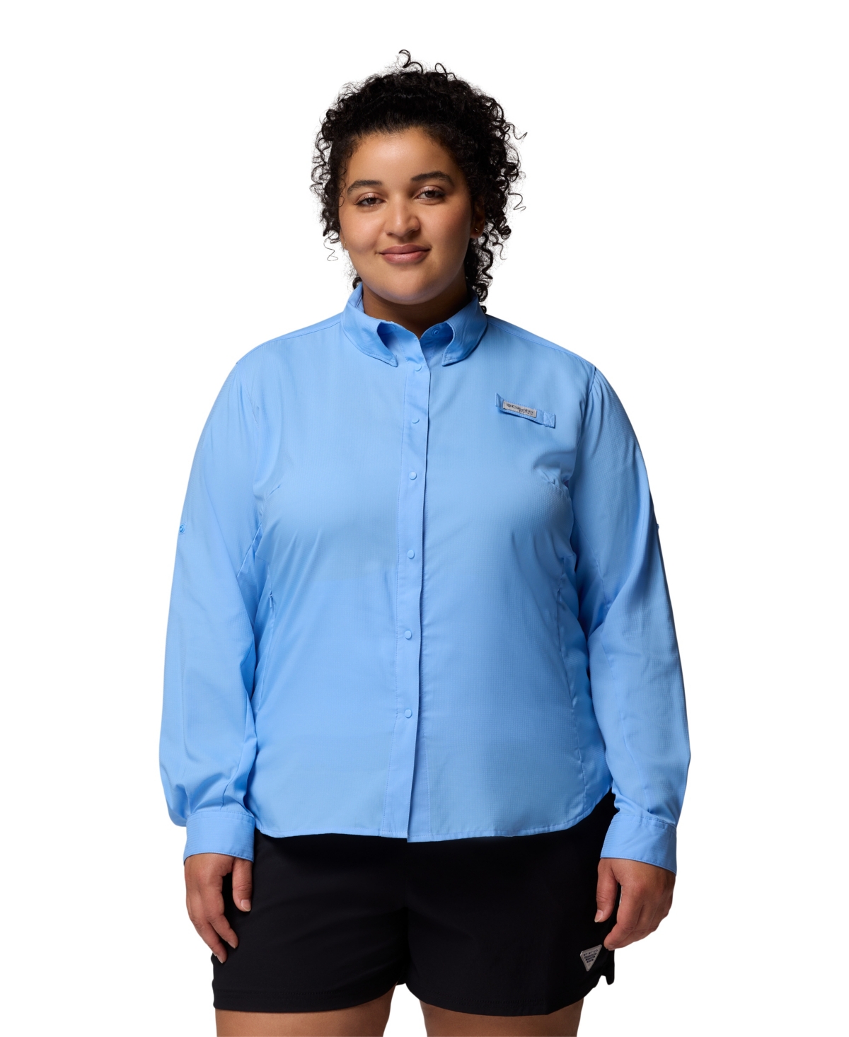 Click here for Columbia Plus Size Tamiami Long Sleeve Shirt - Whi... prices
